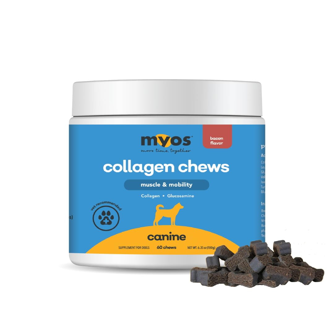 Myos Canine Muscle & Mobility Chews - Collagen & Glucosamine For Dogs ...