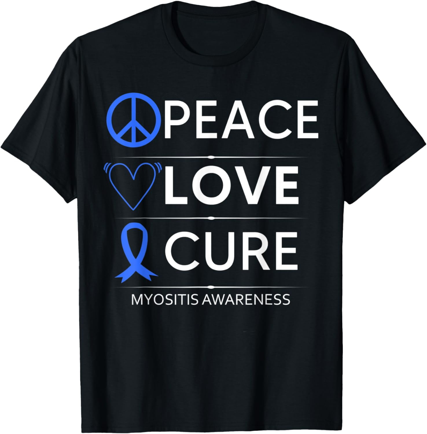 Myositis Awareness Muscles Pyomyositis Purple Ribbon T-Shirt - Walmart.com