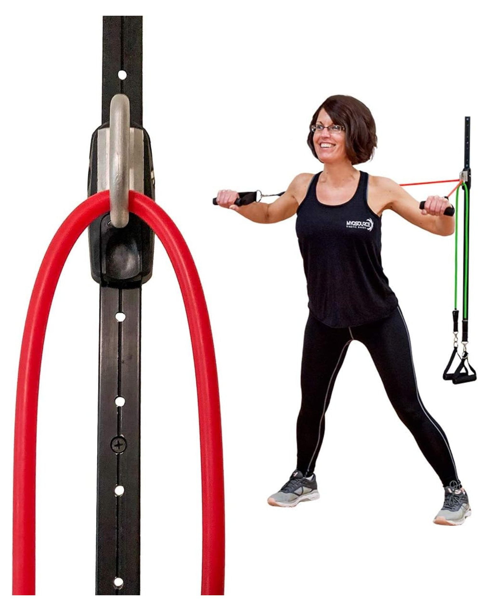 Myosource Space Saver Gym Resistance Bands Exercise Equipment for ...