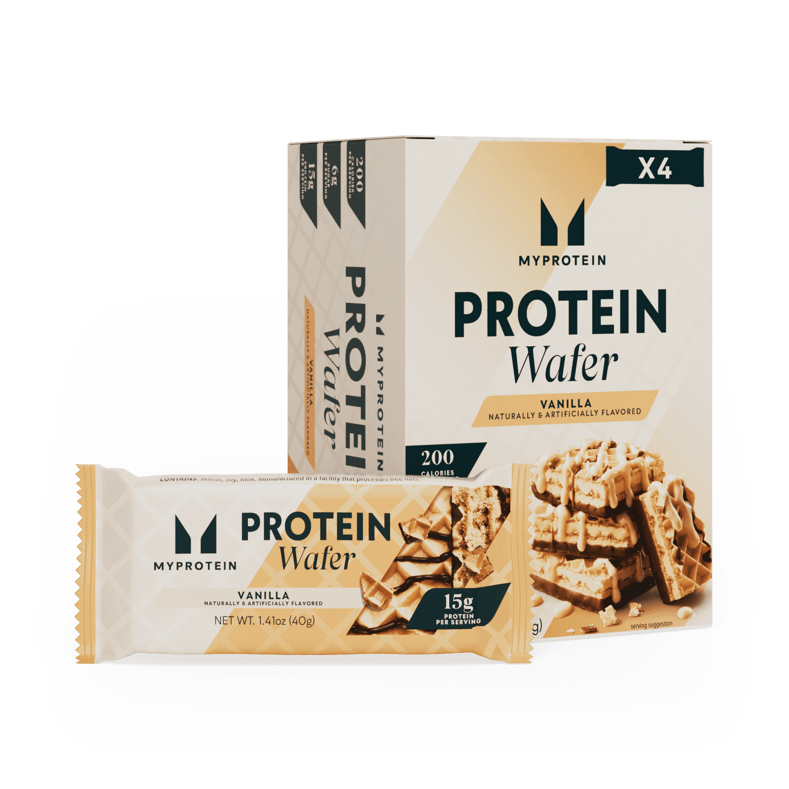 Myprotein Crunchy Protein Wafers, Vanilla 4 Pack - Walmart.com