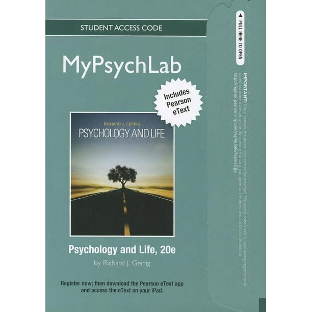 Mypsychlab (Access Codes): New Mylab Psychology with Pearson Etext ...