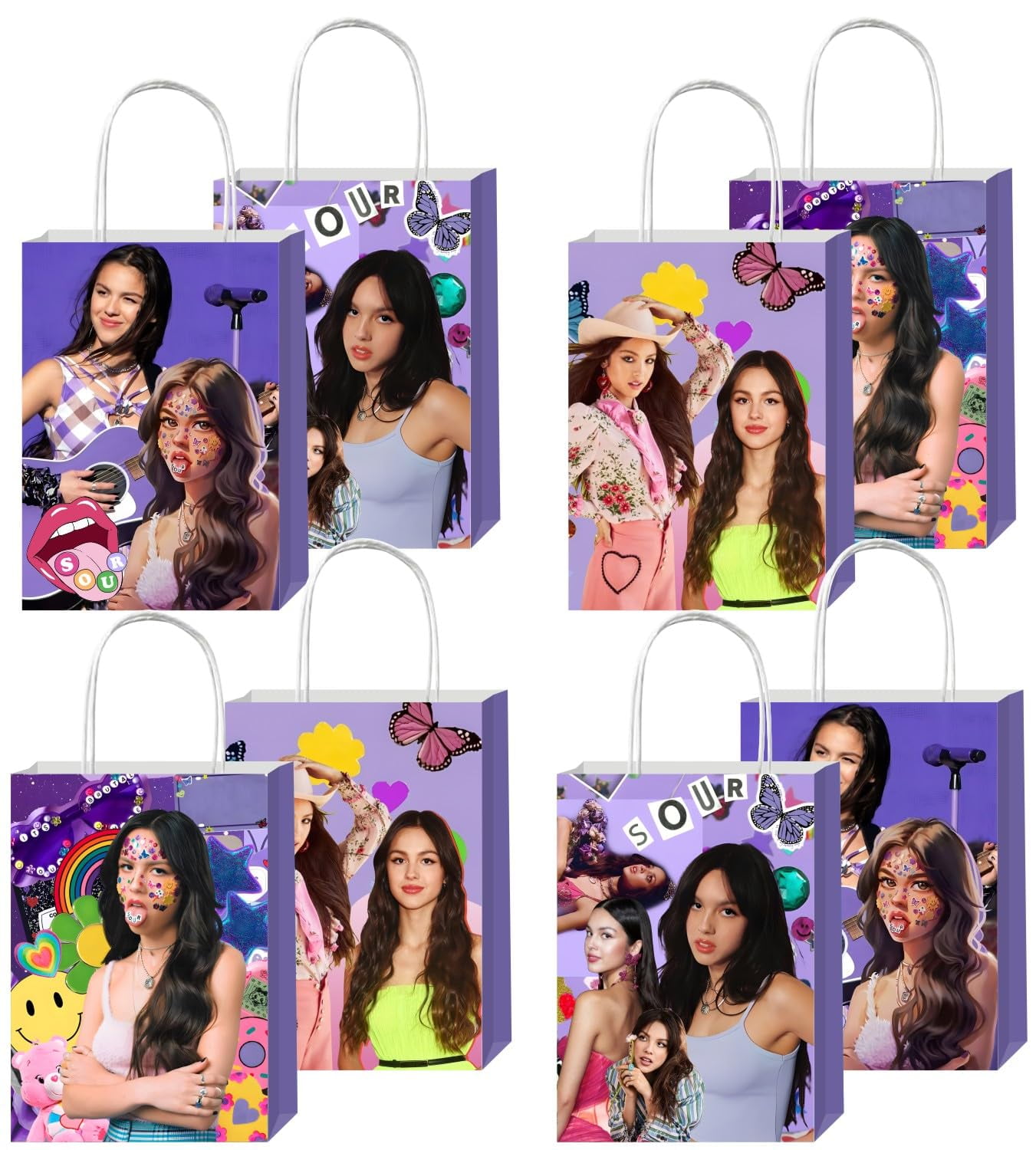 MyrRhe 12pcs Olivia Party Favor Gift Bags Goodie Bags with Handles for ...