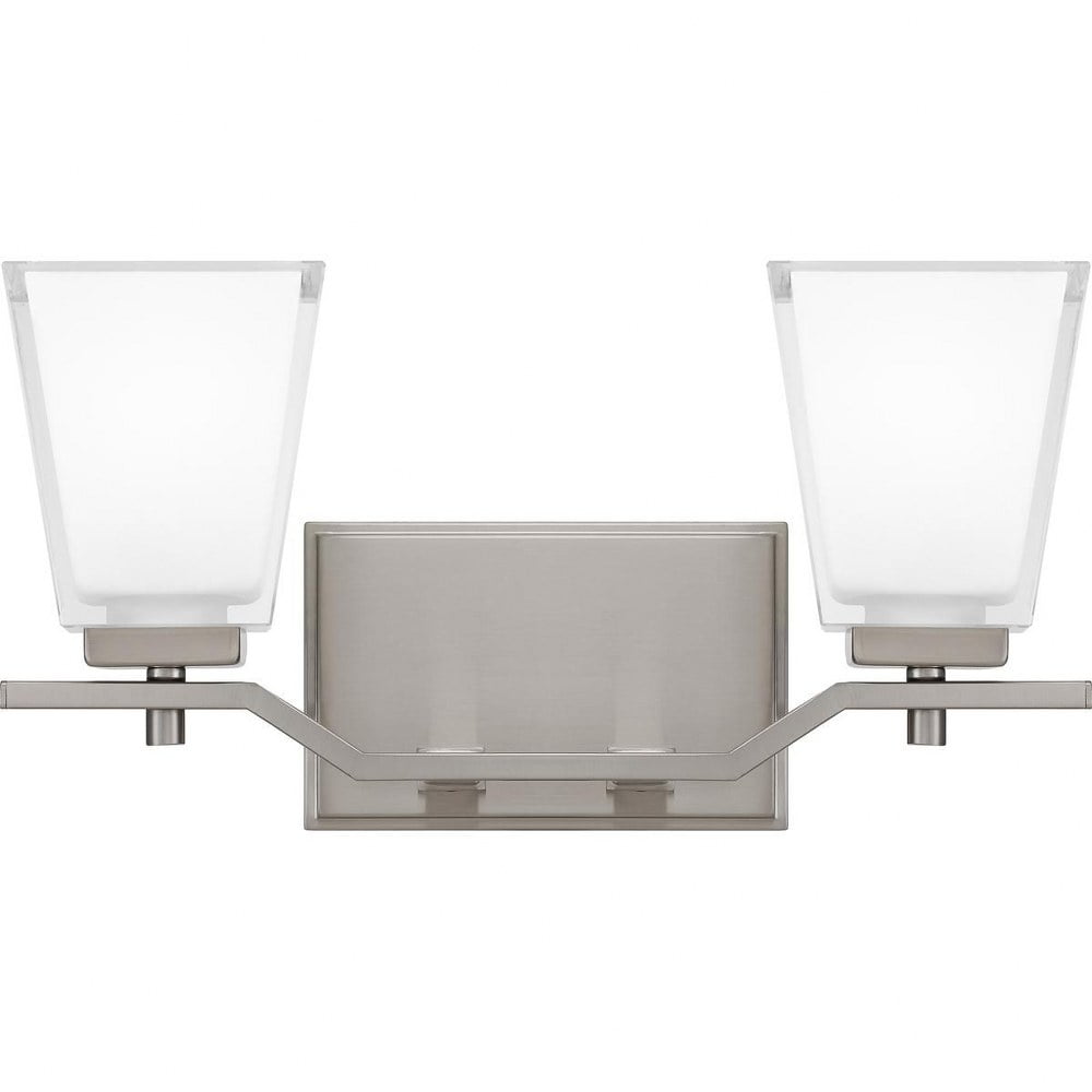 Myra 2-Light Bathroom Vanity Light in Brushed Nickel - Walmart.com