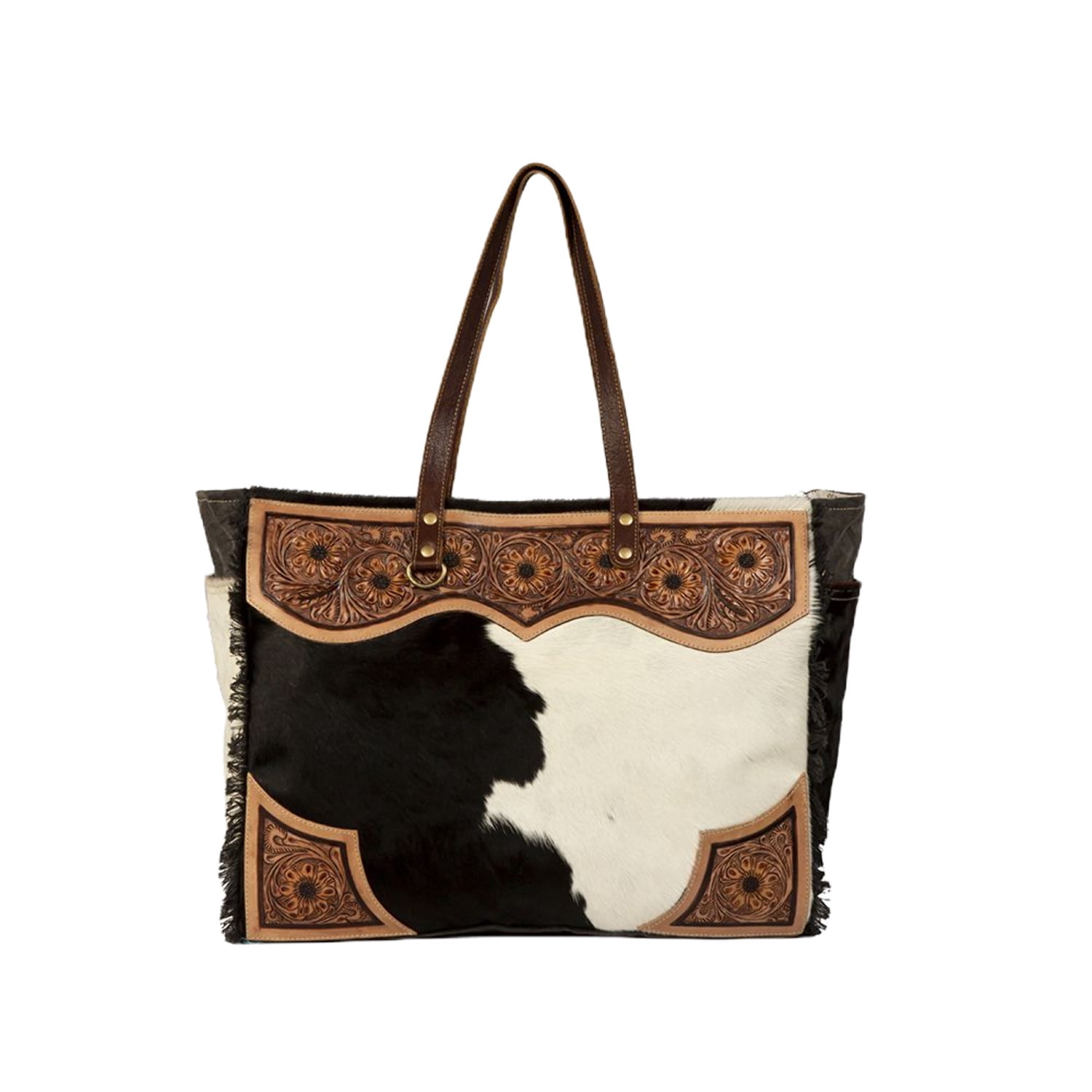 Myra Bag Ladies Cartwright Handtooled Hairon Leather Bag S-7870 ...