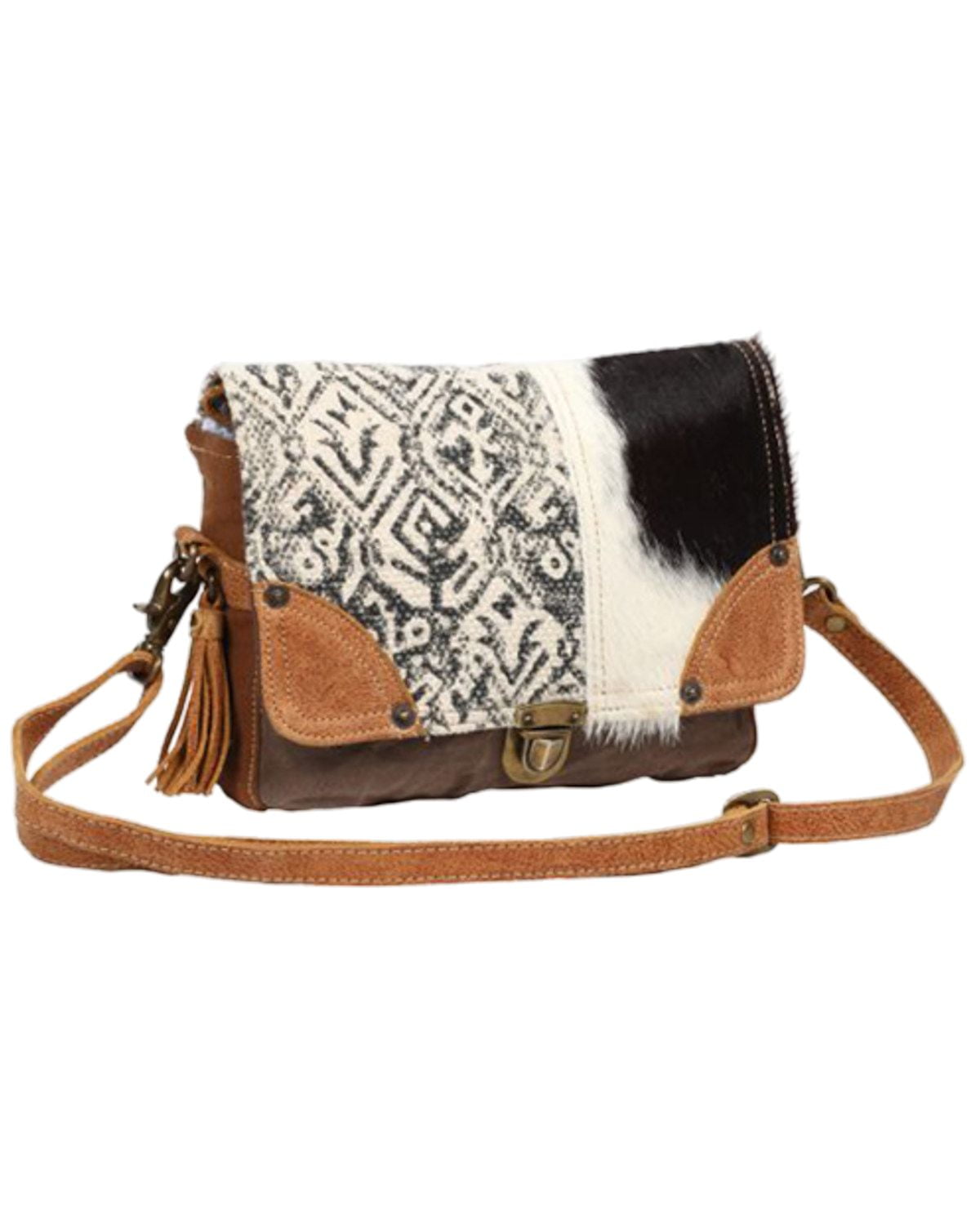 Myra Bag Women's Rug And Hairon Flap Messenger Multi One Size - Walmart.com