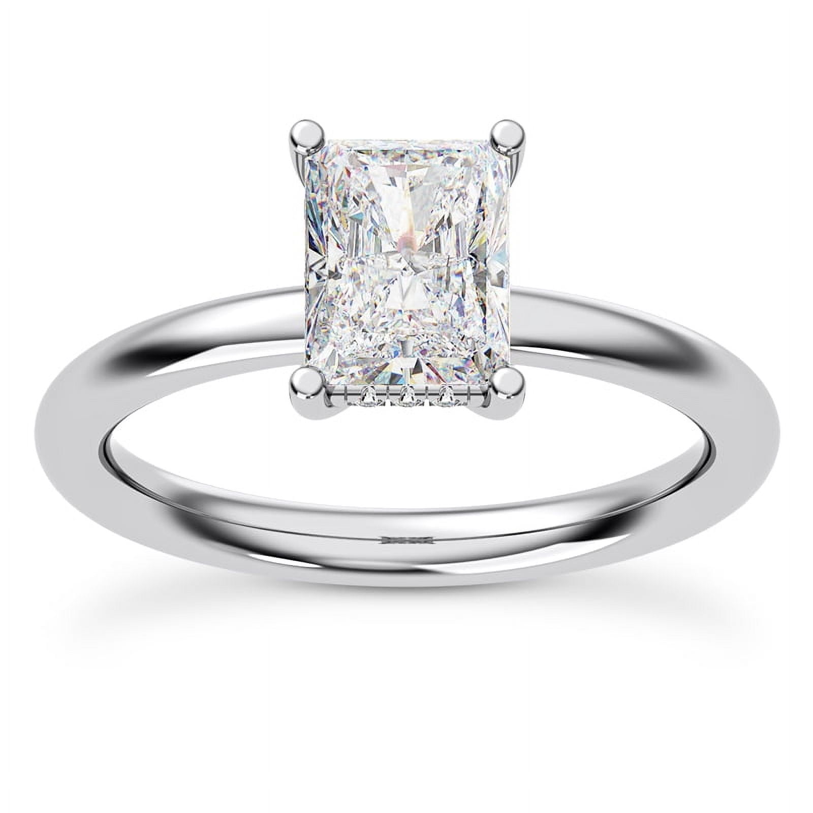 Myrah Jewel 14K White Gold Over 2.2 Ct Hidden Halo Lab Created Radiant ...