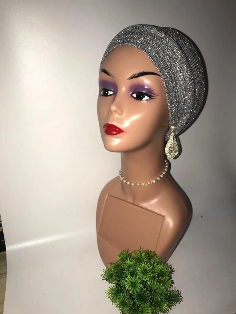 Myral Classy Head Wrap for Queens, Plain Zara Cap - Grey - Walmart.com