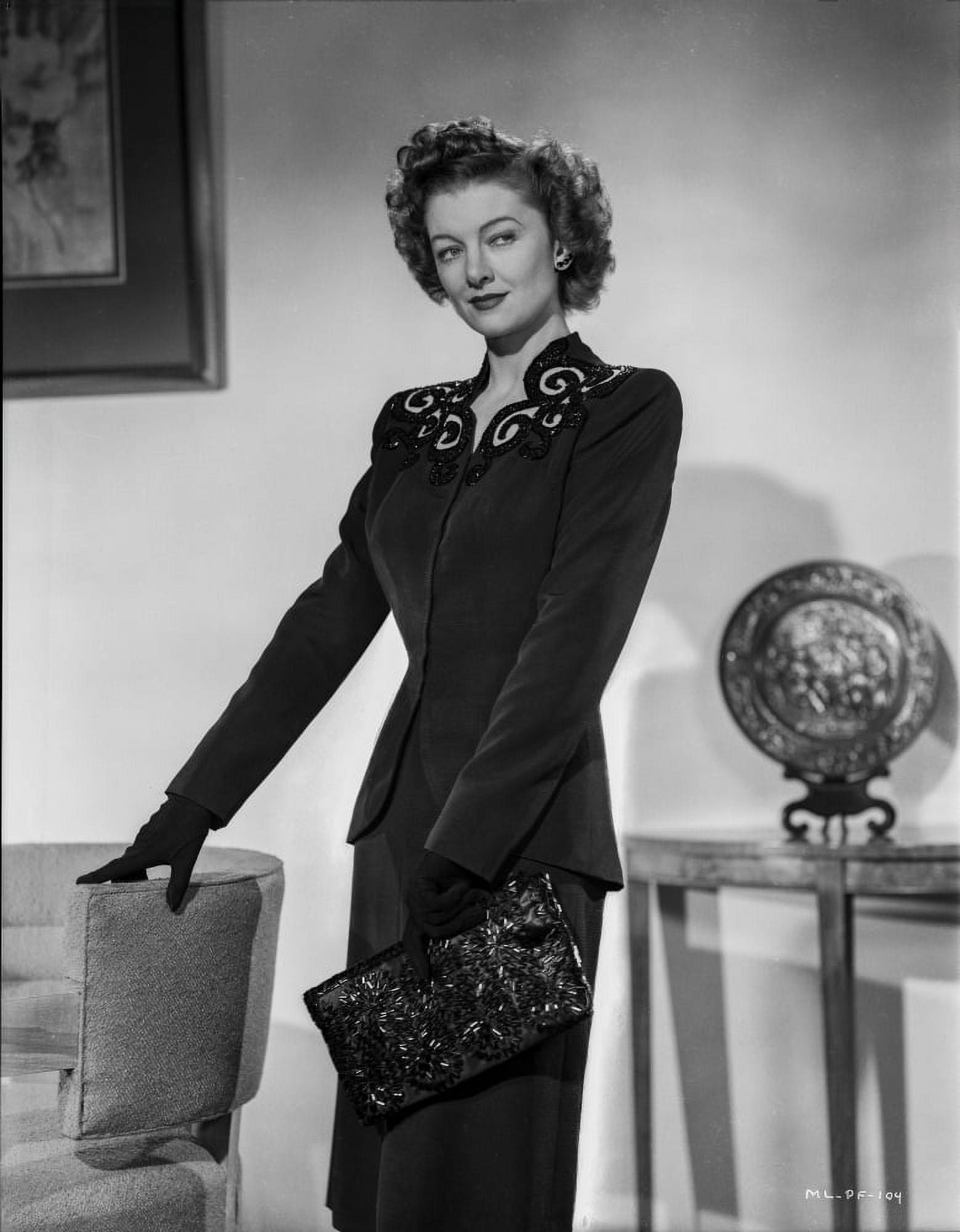 Myrna Loy Posed in Long Sleeve Blouse with Gloves Photo Print (8 x 10 ...