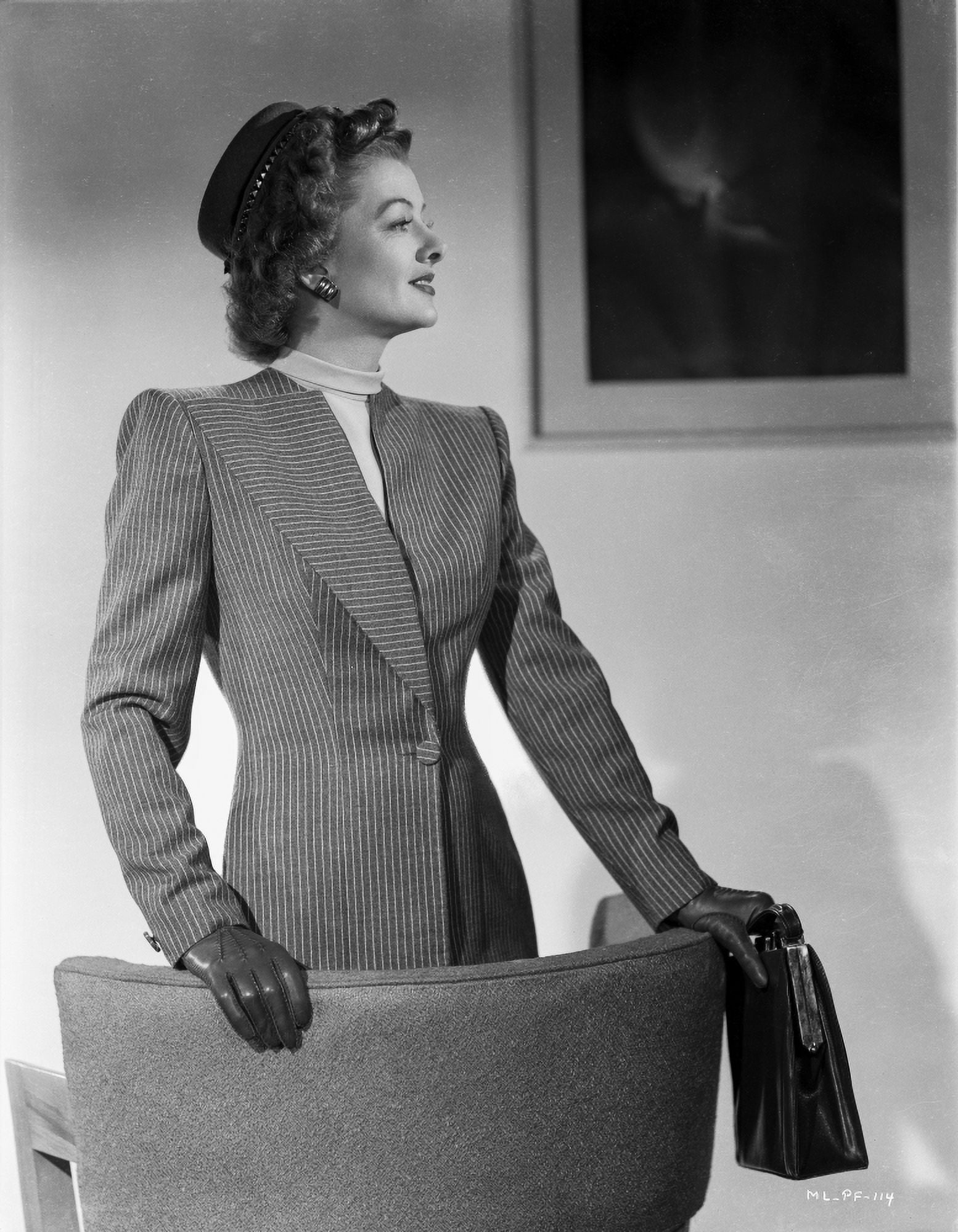 Myrna Loy standing in Black and White Photo Print (8 x 10) - Walmart.com