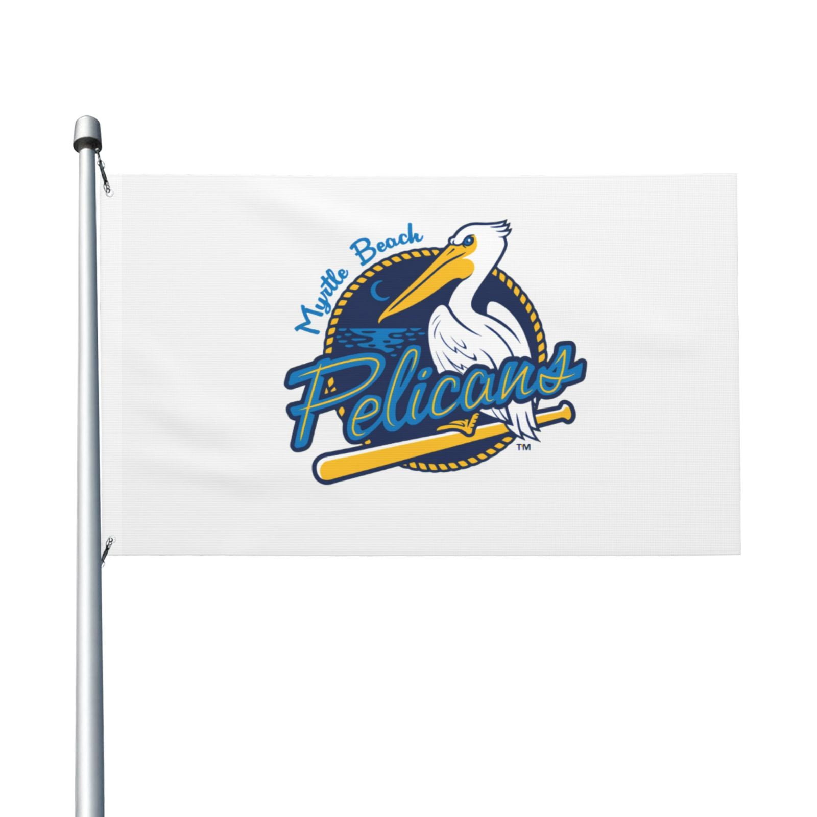 Myrtle Beach Pelicans Logo 3x5 Ft Flag Double Sided Indoor Outdoor ...