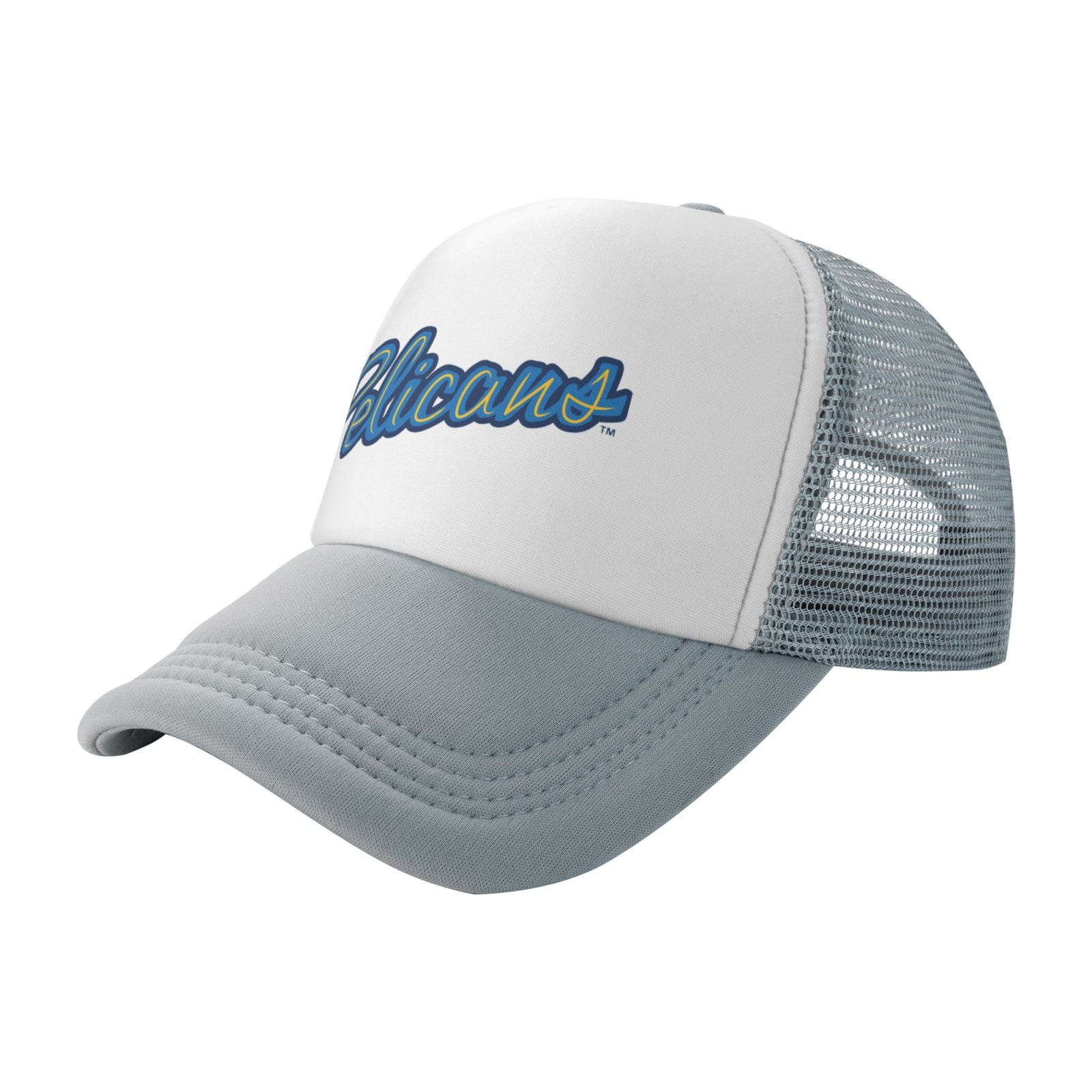 Myrtle Beach Pelicans University Logo Mesh Baseball Snapback Hat ...