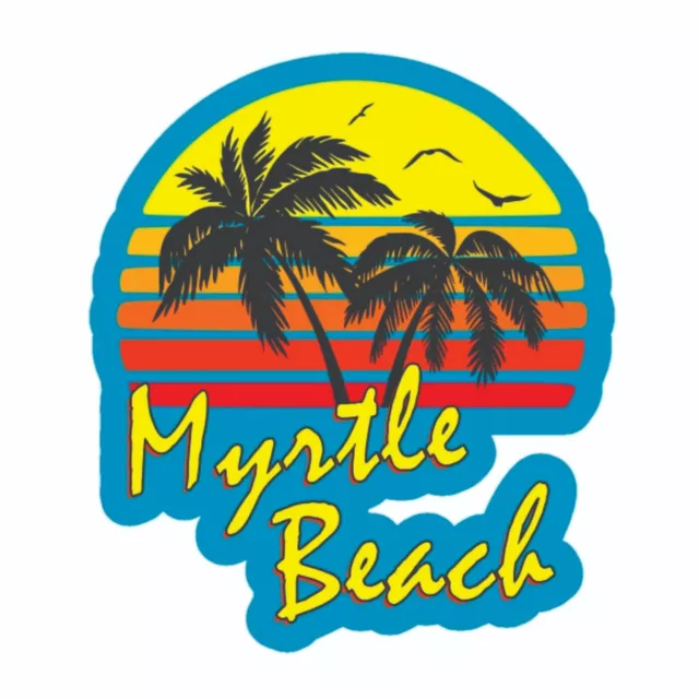 Myrtle Beach Sticker Phone Decal Water Bottle Stickers Car Decals ...