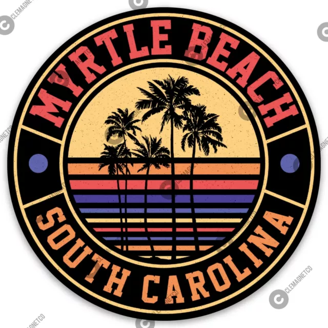 Myrtle Beach Sticker - Skull North South Carolina Surfing Sticker Beach ...