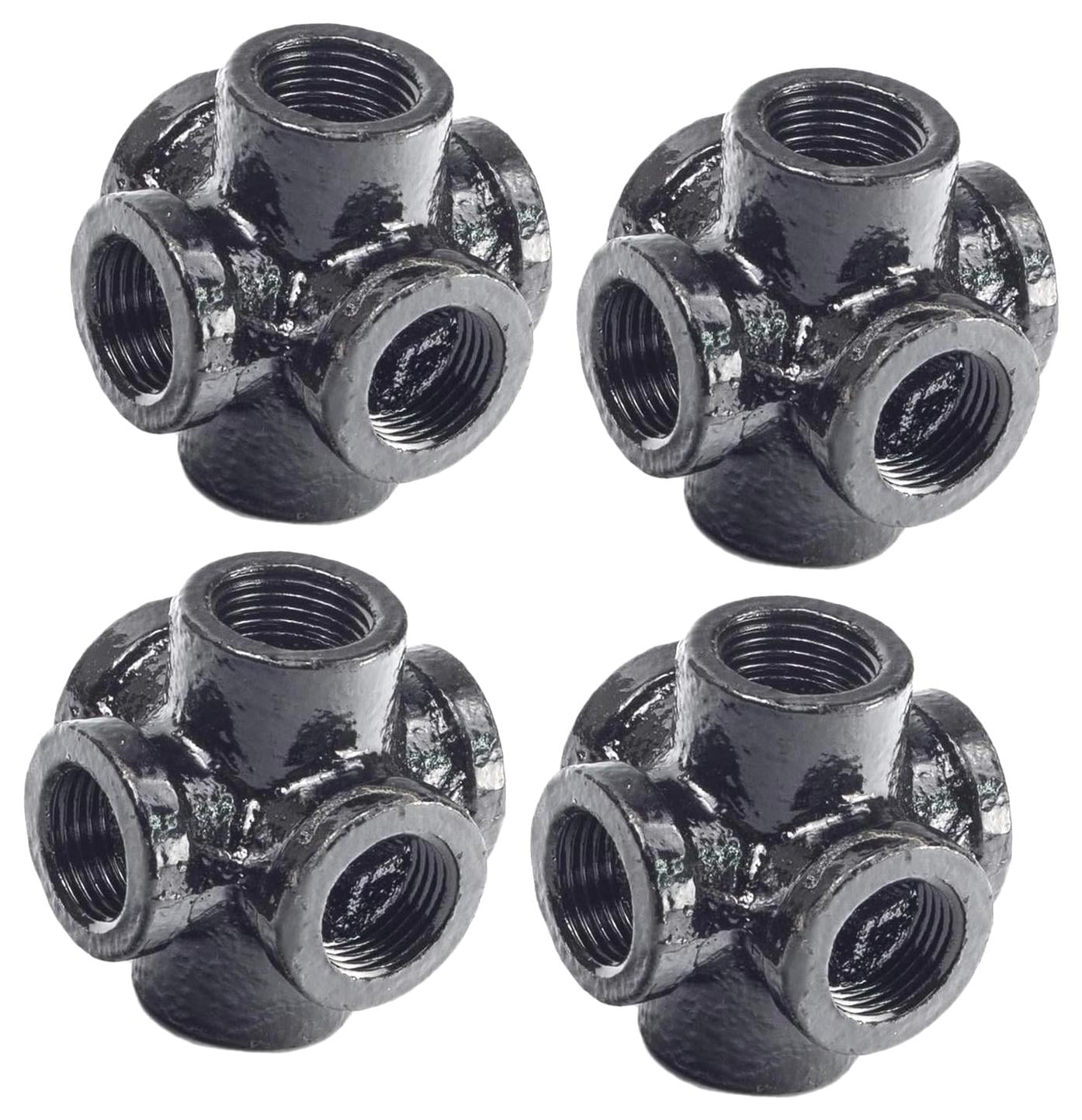 Myst Design 1/2" 6-Way Pipe Fitting Malleable DN15 Iron Female Tube ...