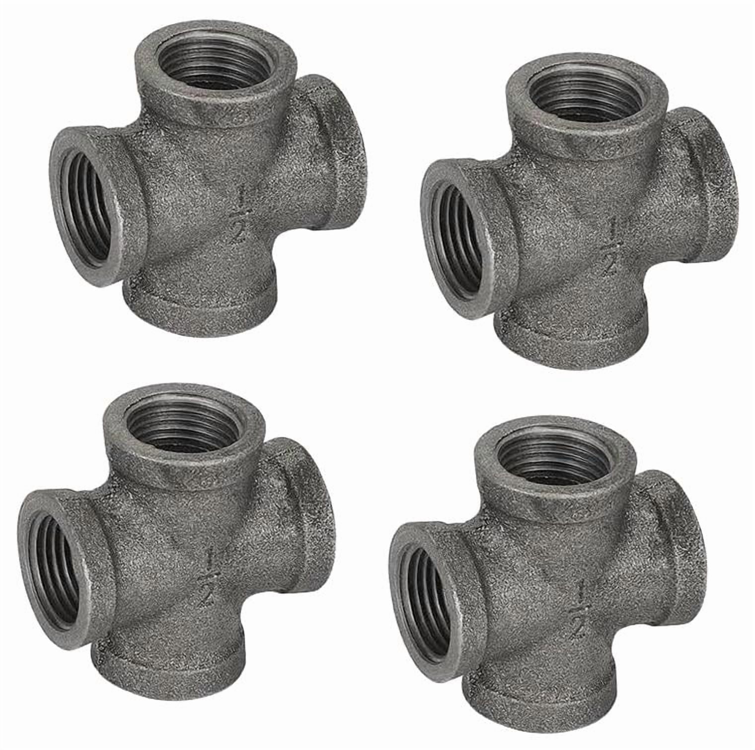 Myst Design 1/2" Pipe Connectors 4-Way Cross Connector - Professional 4 ...