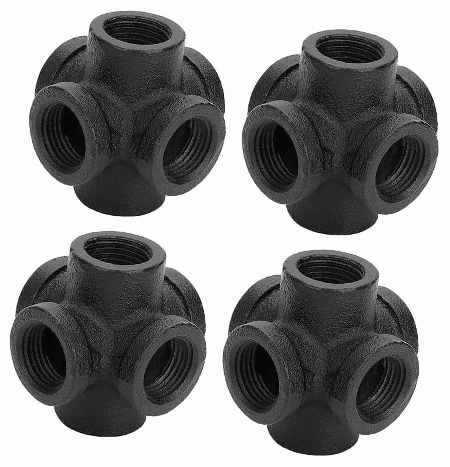 Myst Design 1/2" Pipe Connectors 6-Way Lateral Outlet Tee ...