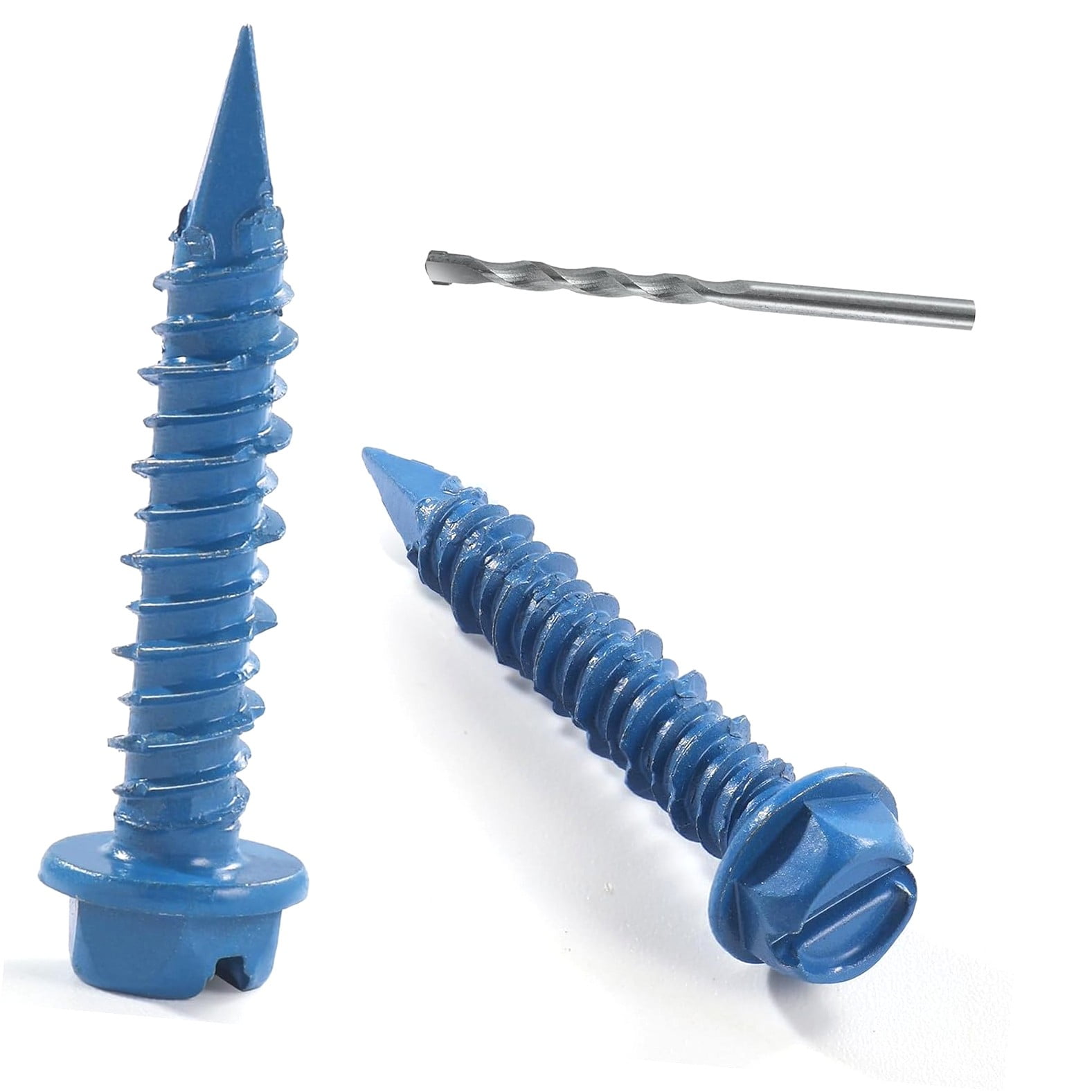 Myst Design 1/4 1-1/4 Inch 70PCS Concrete Screws, Hex Screws with Drill ...