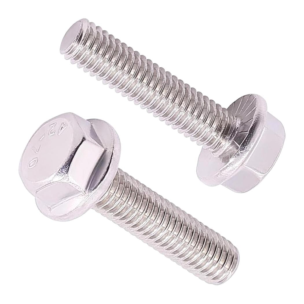 Myst Design 1/4-20 3/4" (12 pieces) Flanged Hex Screws, ASME Standard ...