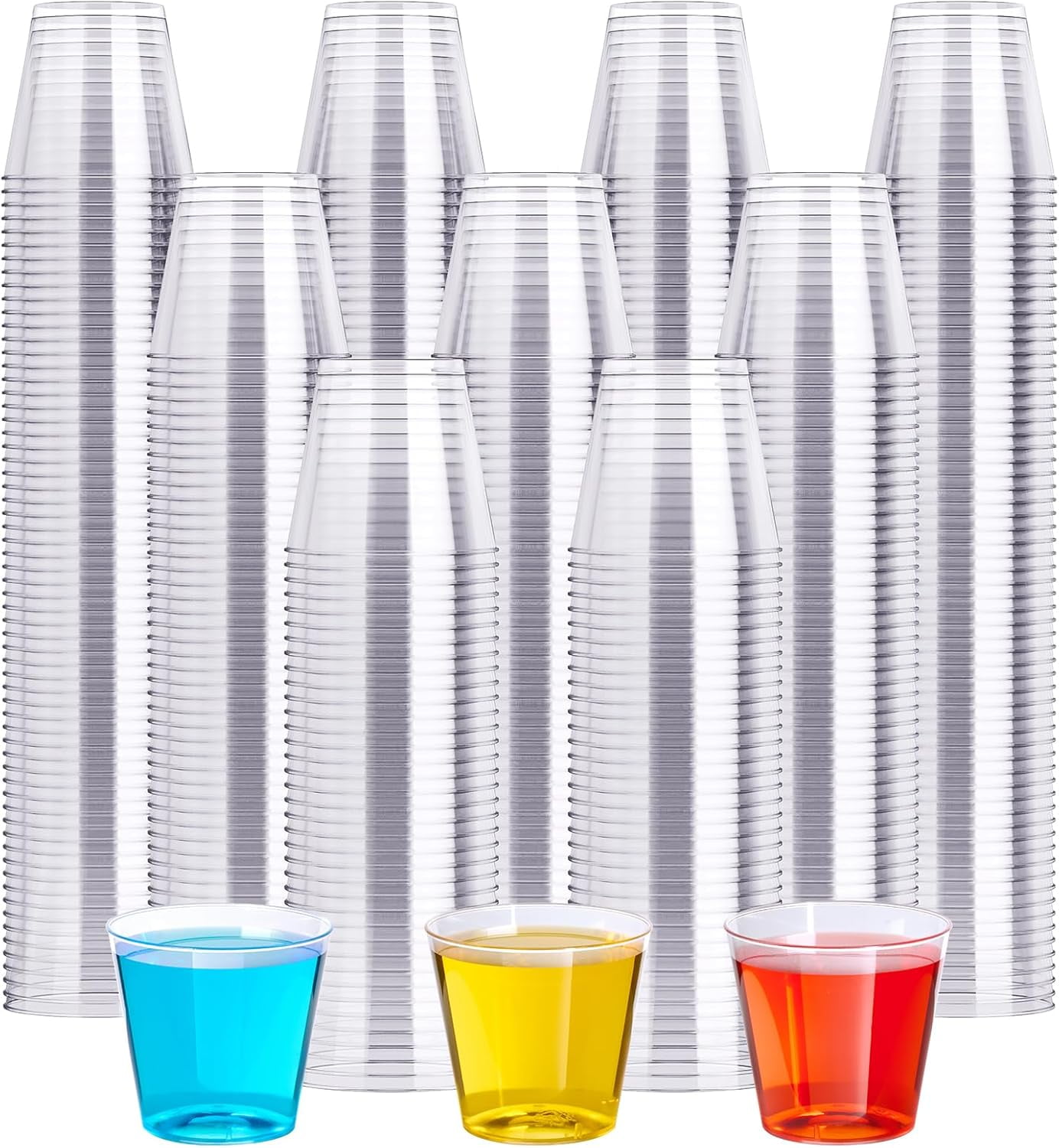 Myst Design 1 OZ 1000 Pack Plastic Shot Glasses, Cups, 1 Ounce Tasting ...