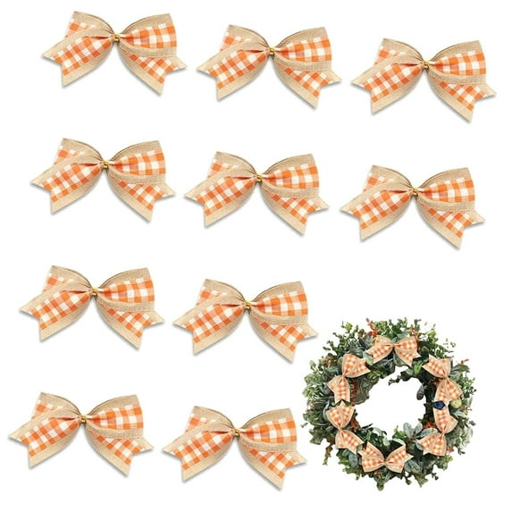 Myst Design 10 PCS Fall Bows for Wreath, Thanksgiving Wreath Bows ...