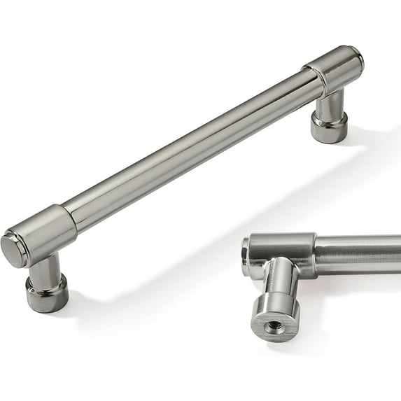 Myst Design 10 Pack 6 Inch Cabinet Handles Nickeling Brushed Satin ...