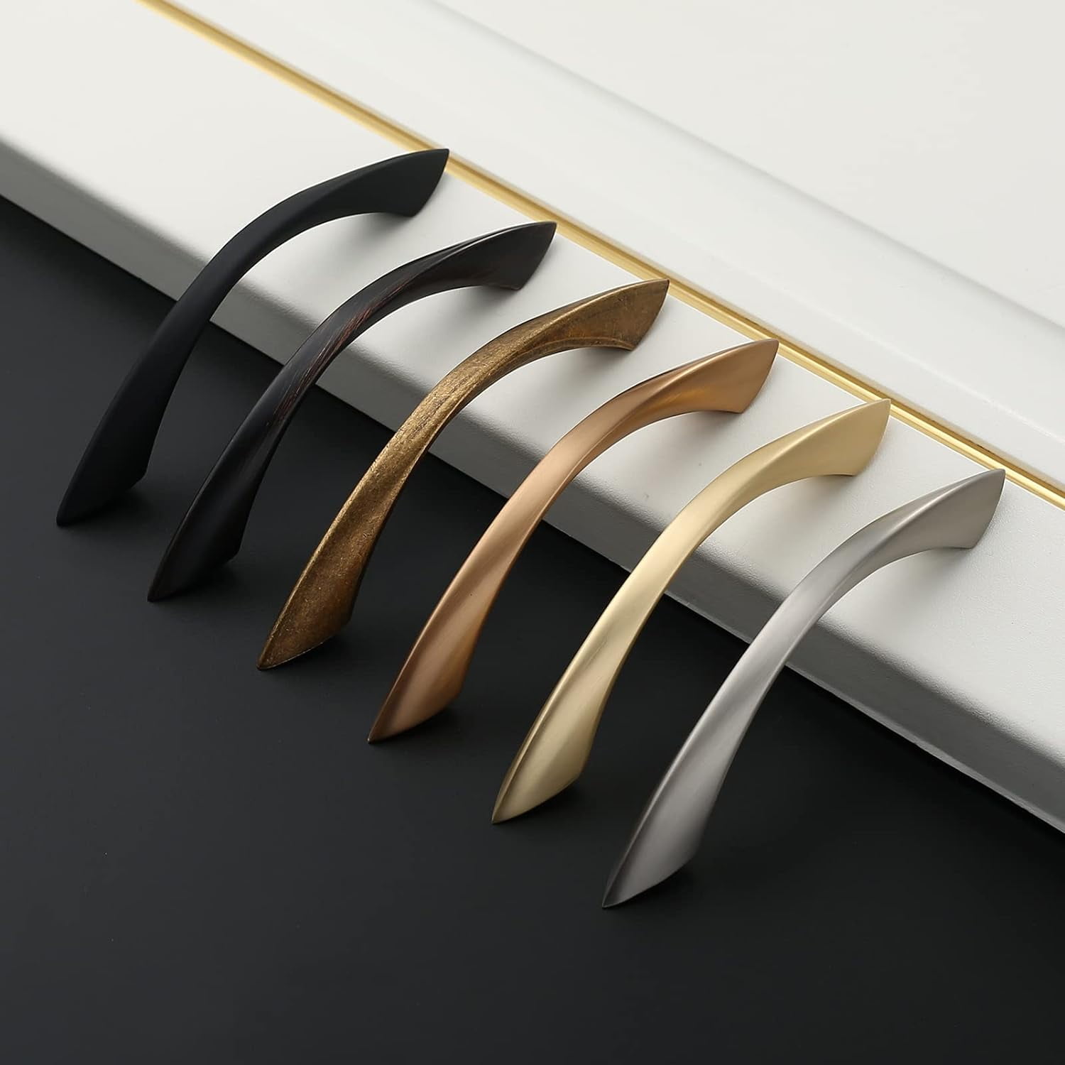 Myst Design 10-Pack Brushed Cabinet Pulls 3-Inch (76mm) Center-to ...