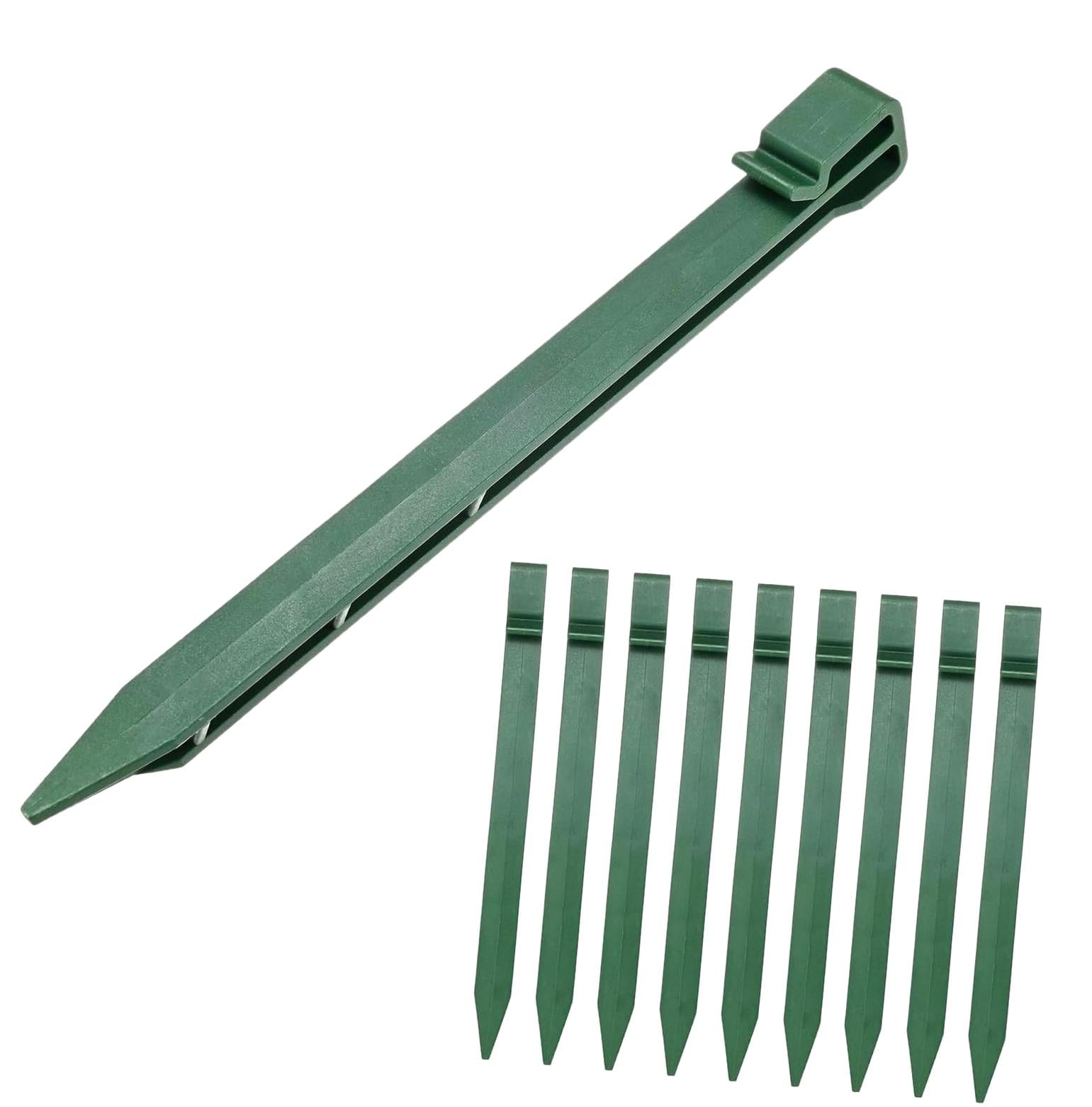 Myst Design 10-Pack Landscape Edging Garden Stakes, 10 Inch Plastic ...