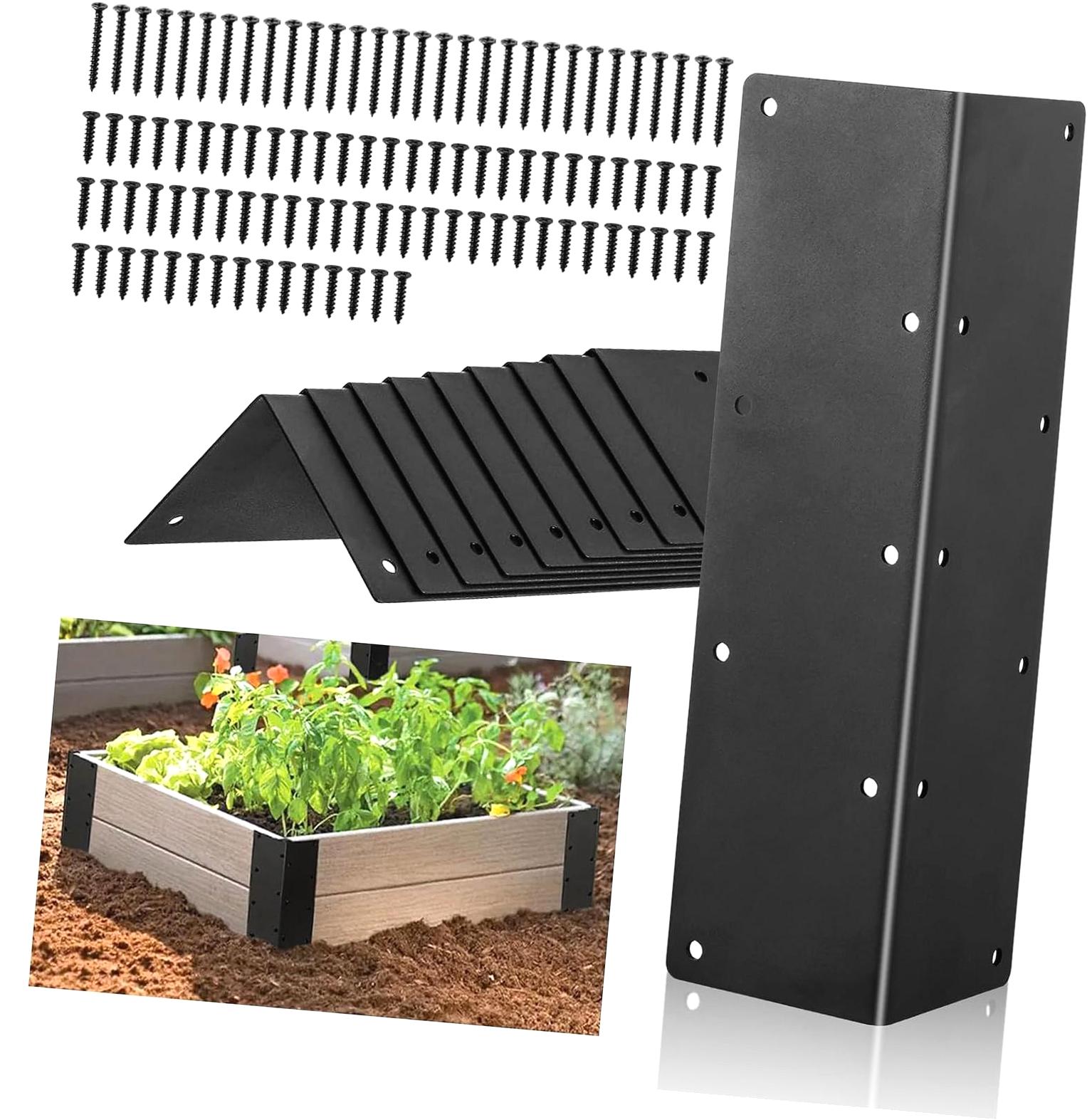 Myst Design 10 Packs Raised Beds Corner Supports 11 in Metal L Supports ...