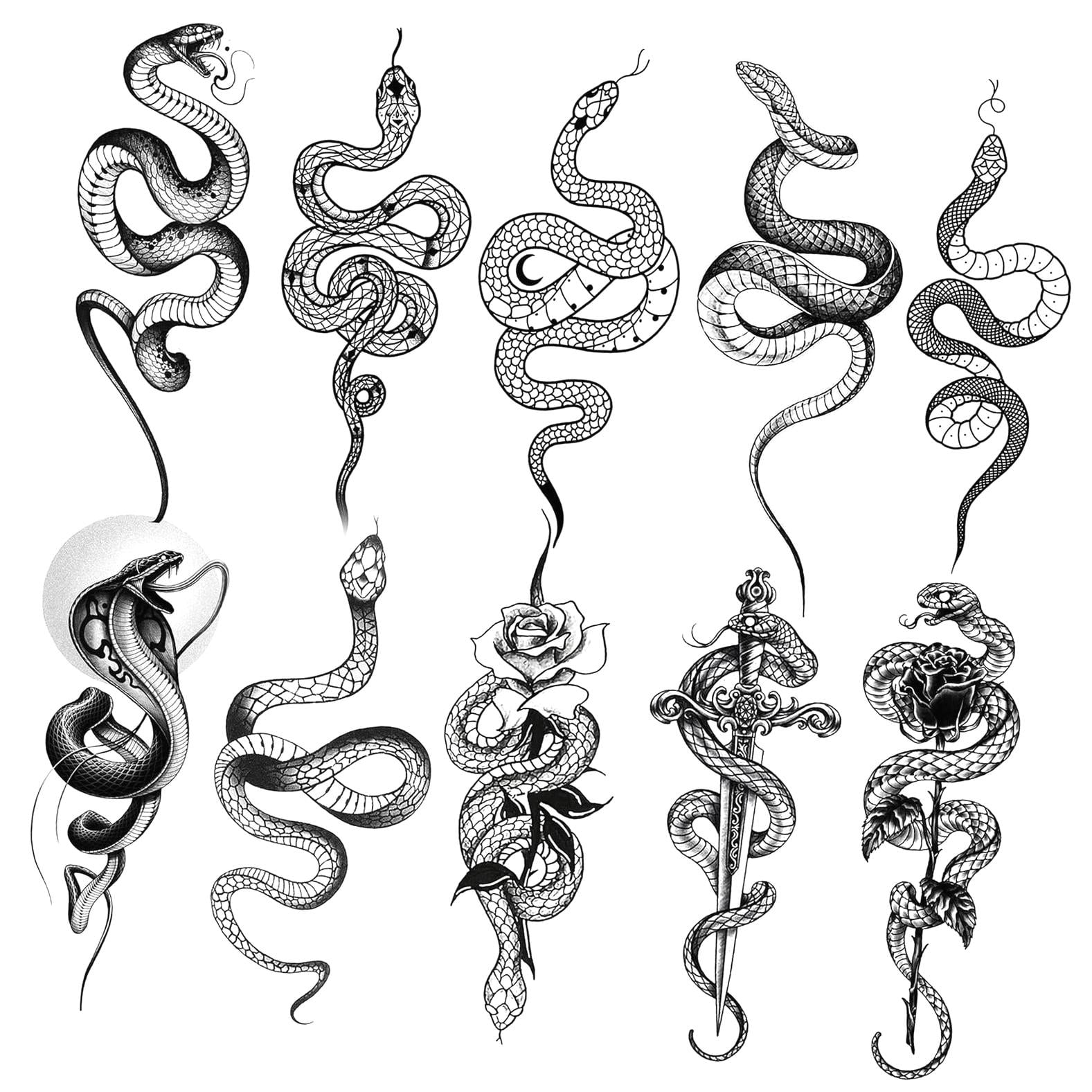 Myst Design 10 Sheets Realistic Snake For Women And Men, Featuring 3D ...