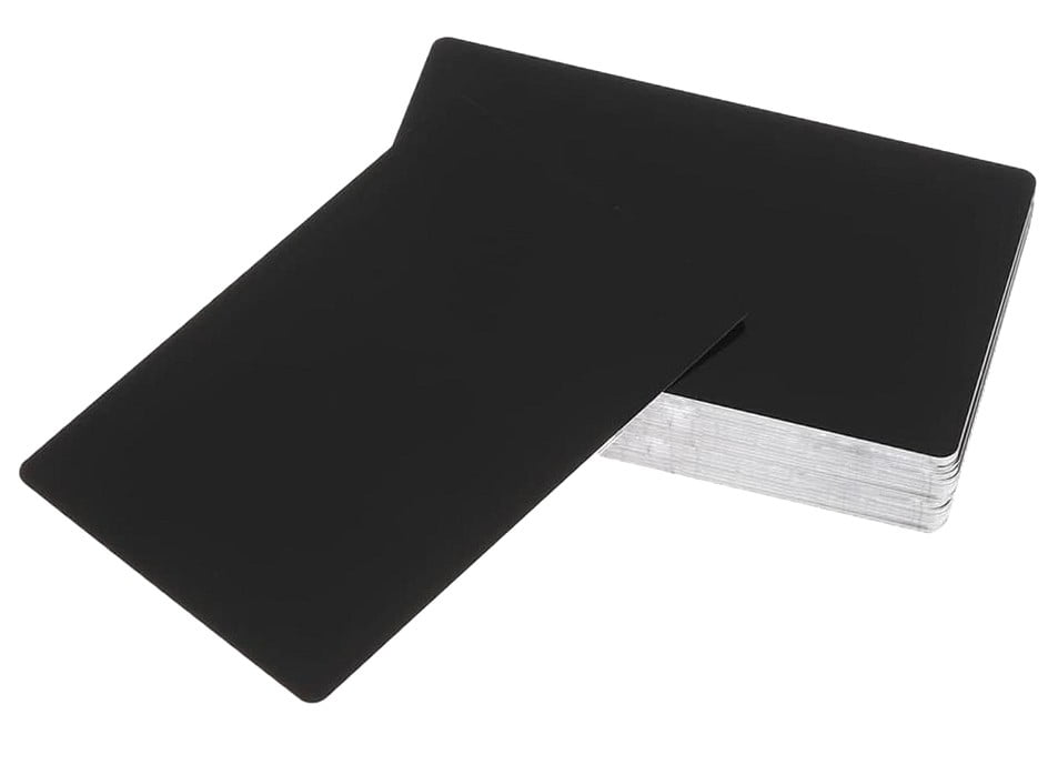 Myst Design 100 Pack Aluminum Metal Business Blanks Aluminum Matte ...