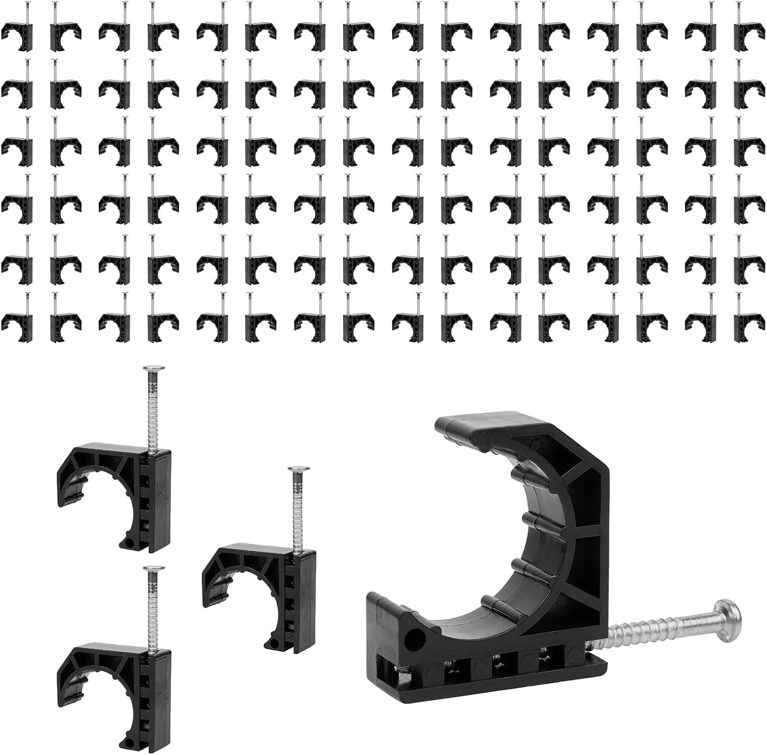 Myst Design 100-Pack Half Clamps with Nail, 3/4 Inch Clamps for PEX ...