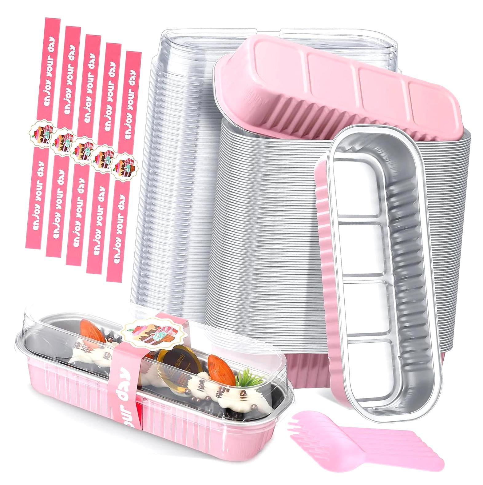 Myst Design 100 Pack Mini Loaf Pans with and Spoons 6.8 oz Graduation ...