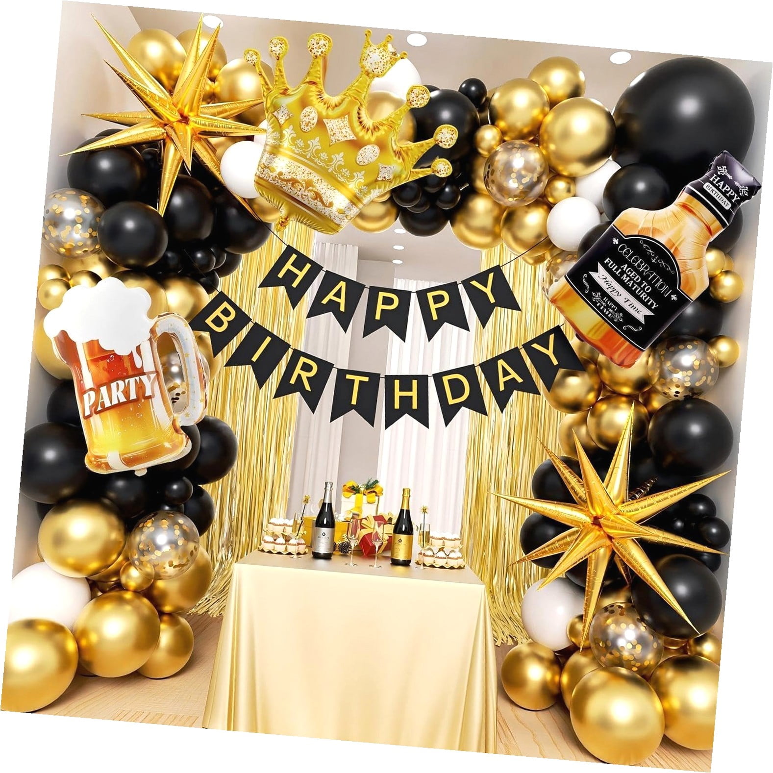 Myst Design 107pcs Birthday Party Decorations with Banner Foil for 16th ...