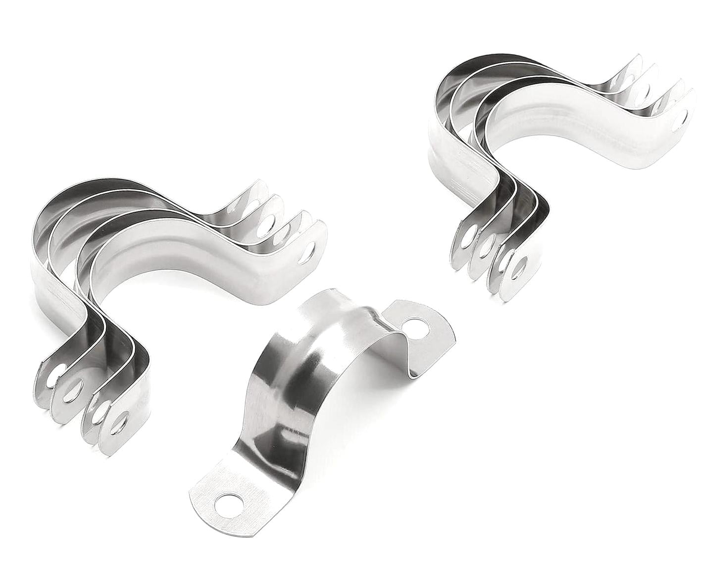 Myst Design 10Pcs 1-9/16 Inch Steel Conduit Clamps, Dual Hole Strap U ...