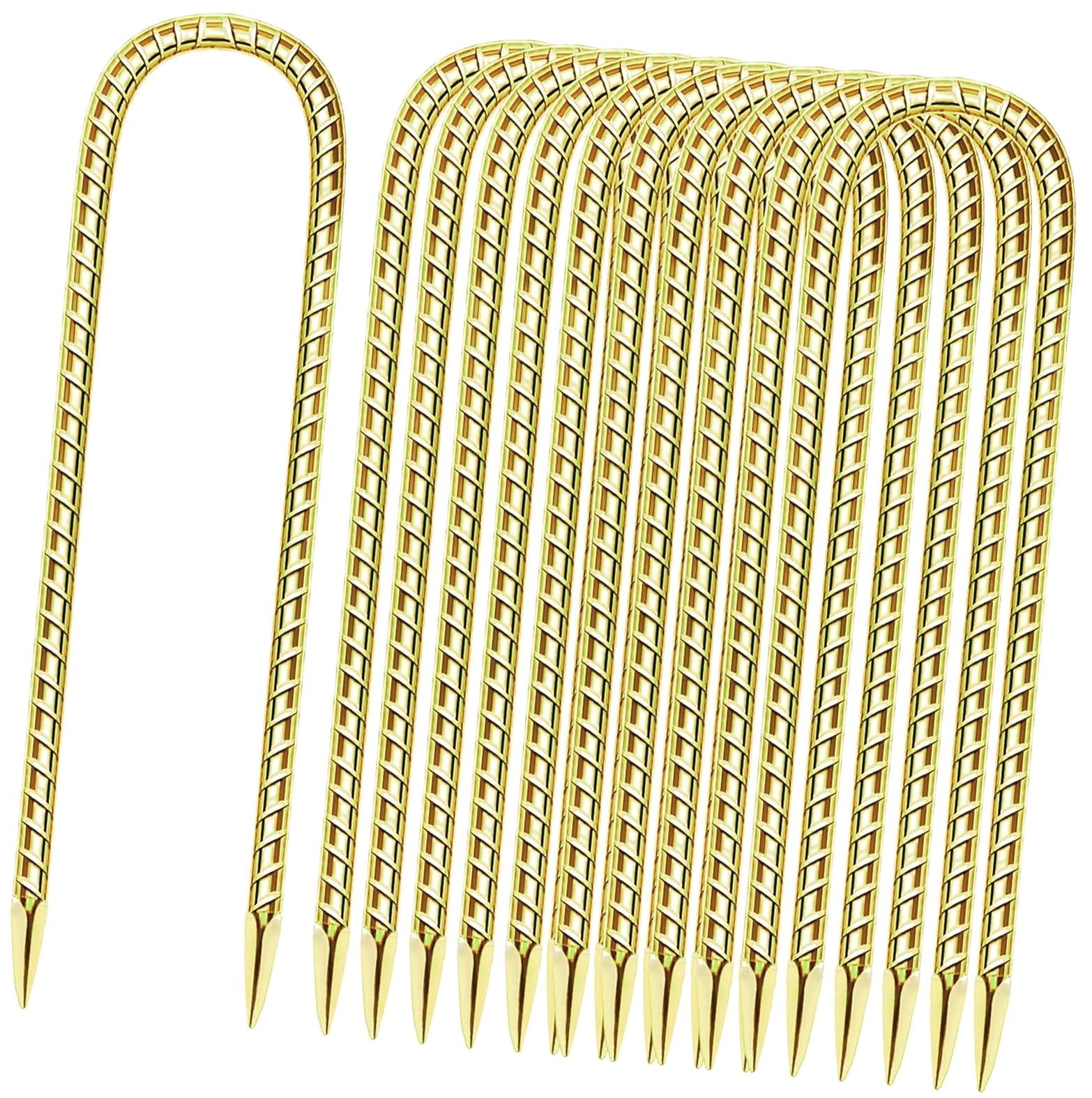 Myst Design 11 Pack 12 Inch Rebar Stakes Anti-Rust Galvanized Steel U ...