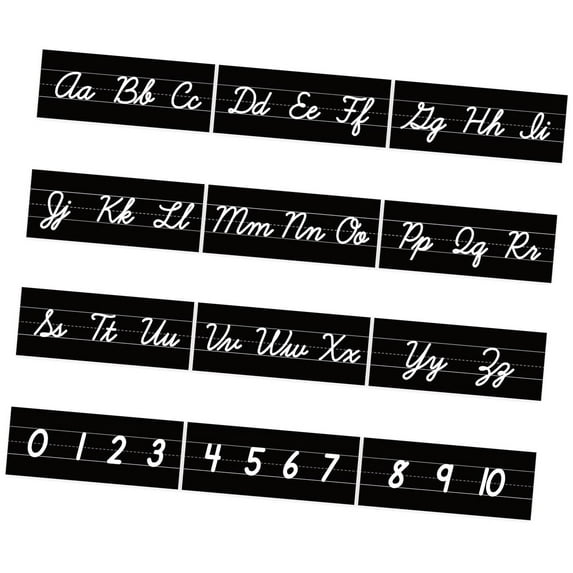 Myst Design 12 Pieces Alphabet Line for Classroom Wall Cursive Alphabet ...