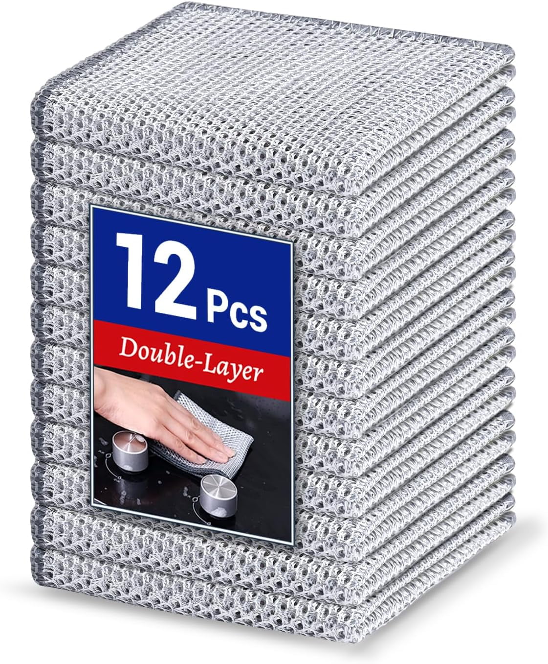 Myst Design 12 pcs Wire Dishwashing Rag for Wet and Dry, Non Scratch ...