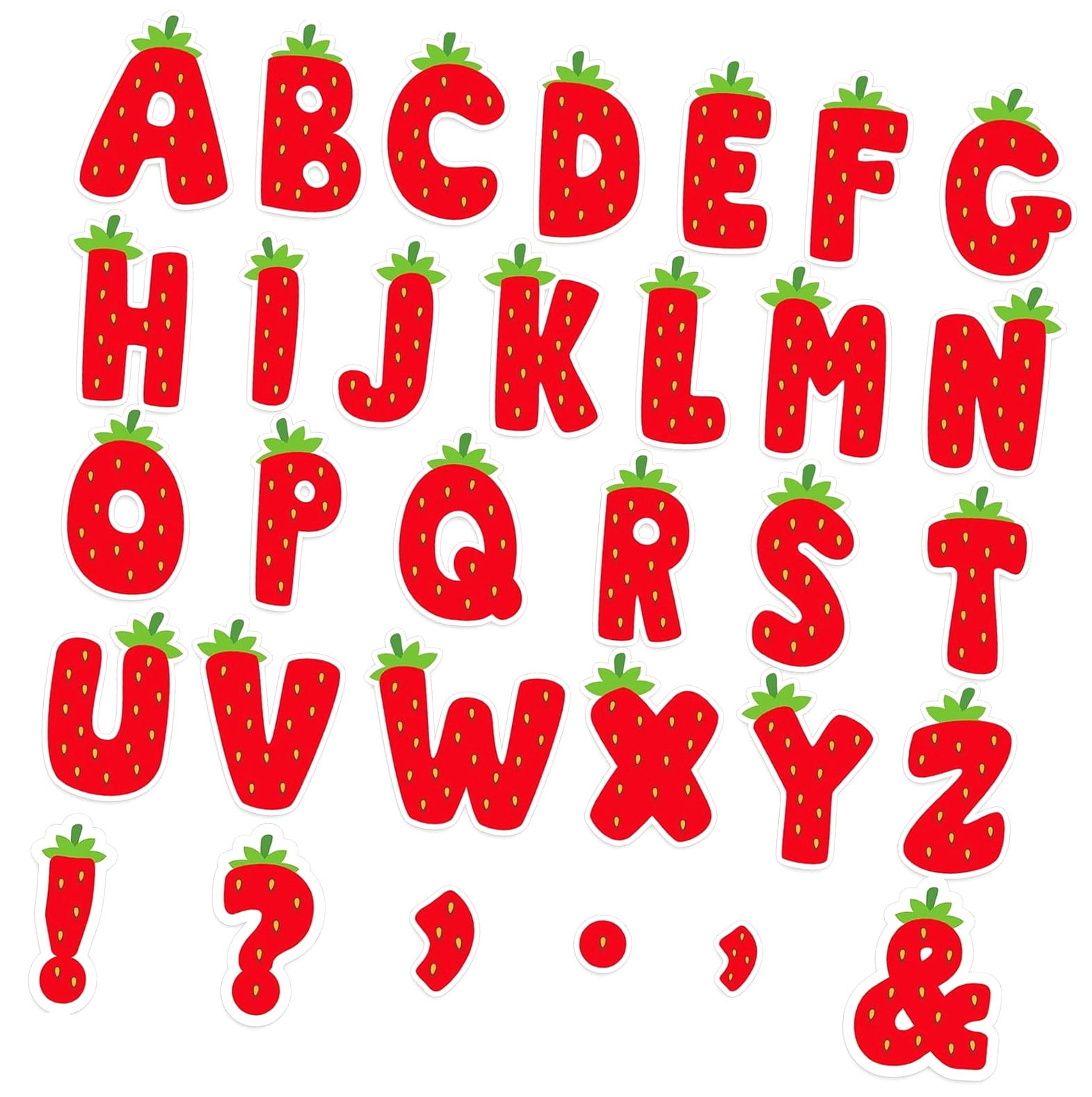 Myst Design 150 PCS Large 6" Bulletin Letters Set, Strawberry Classroom ...