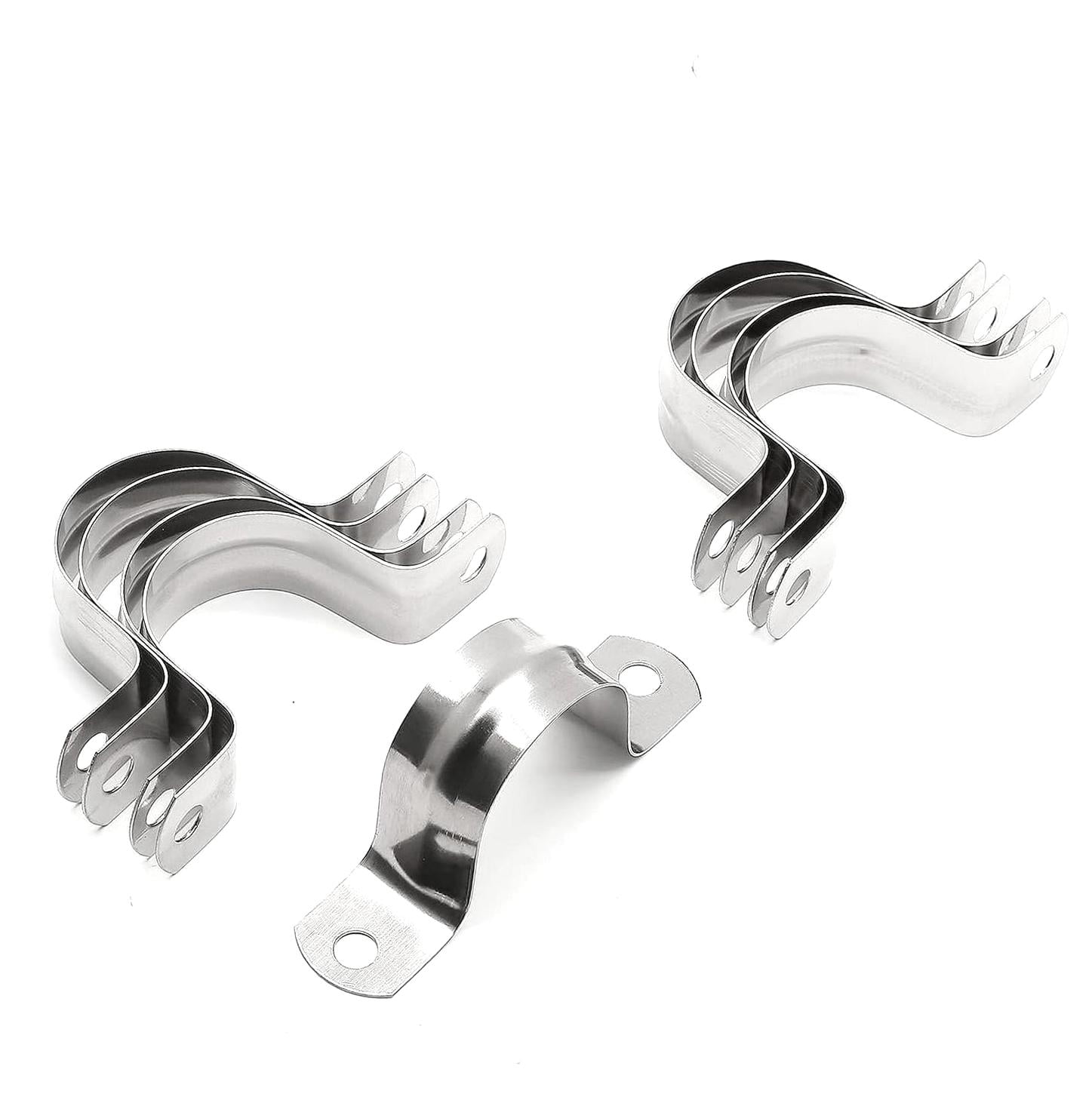 Myst Design 16 Piece 1 1/4 Inch Steel Conduit Clamps, Two Hole Strap U ...