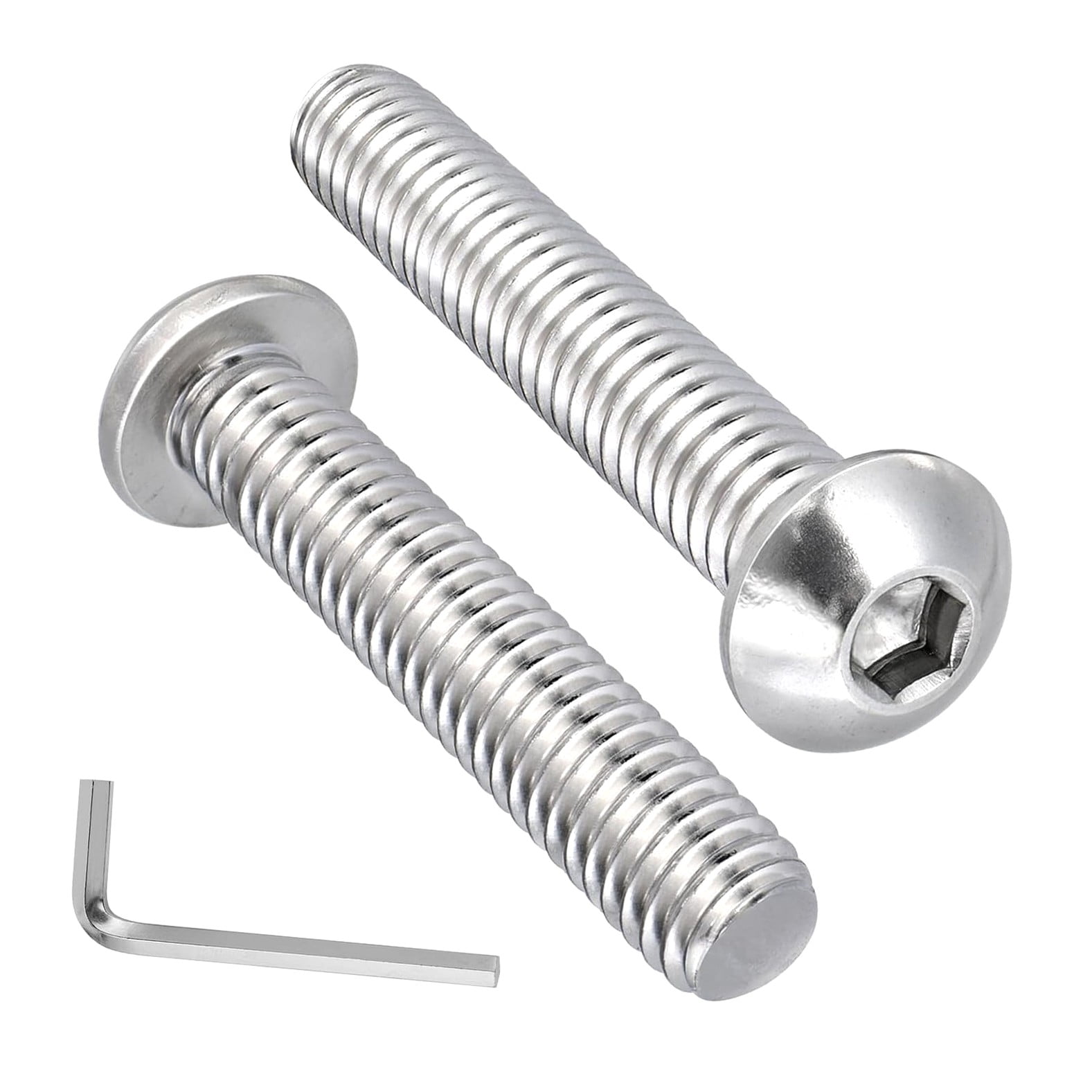 Myst Design 16-Piece 5/16-18 2 Inch Button Cap Bolts and Screws, 304 ...