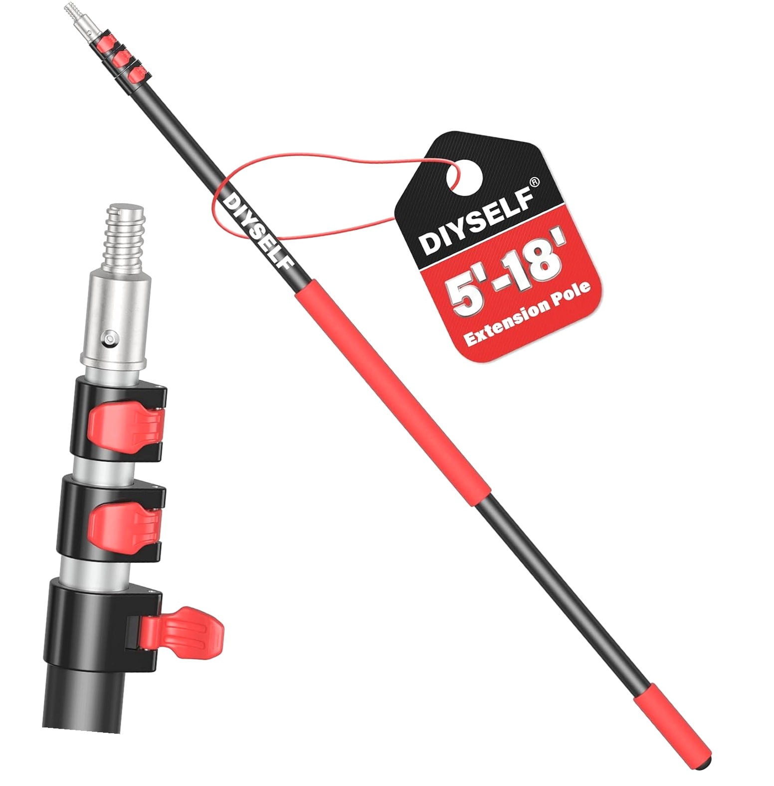 Myst Design 18 FT Extension Pole, 5.2-18 Ft Telescoping Pole with ...