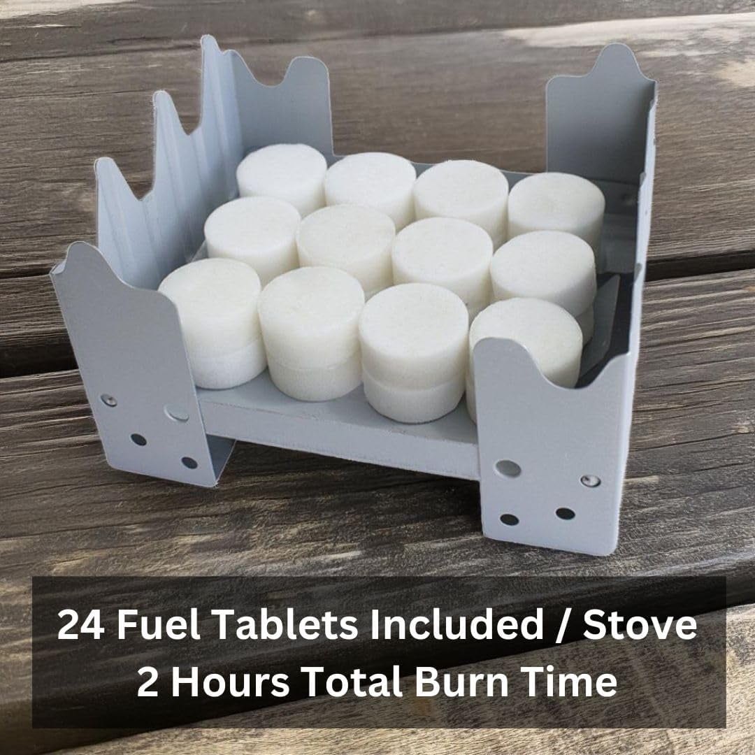Myst Design (2 Pack) Compact Folding Stove with 24 Fuel Tablets ...