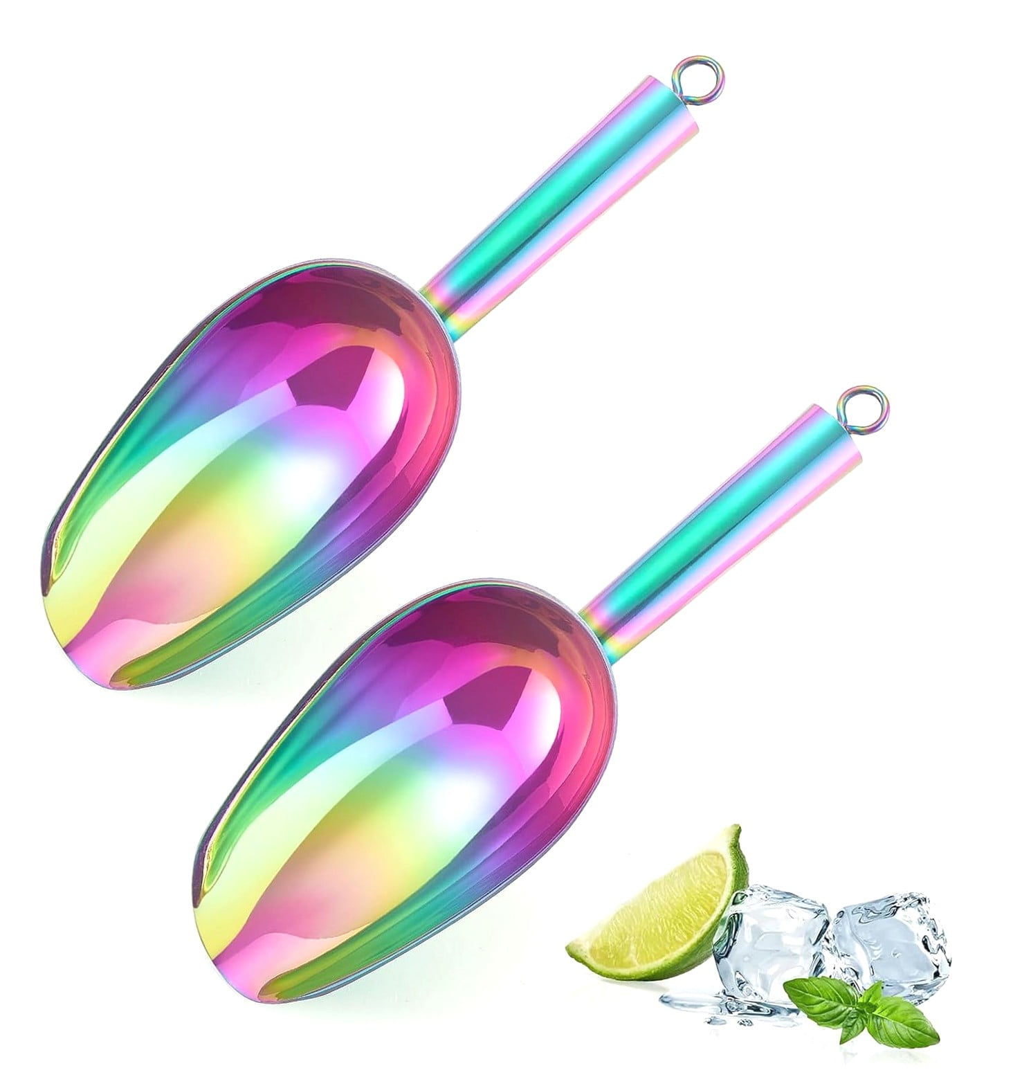 Myst Design 2 Pack for Freezer, 3 Oz Steel Scoops, Multi-Purpose Small ...
