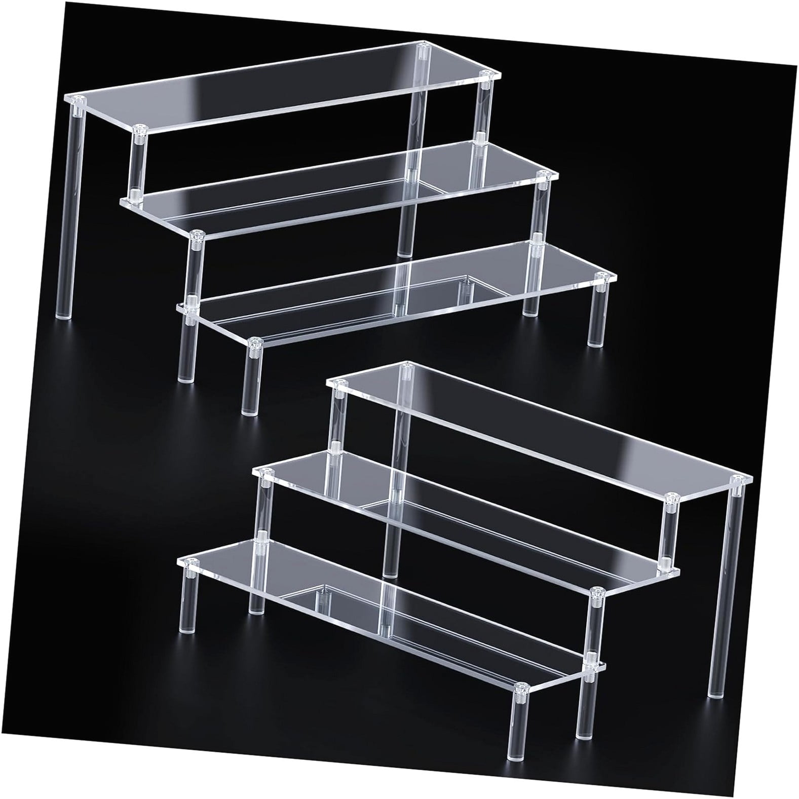 Myst Design 2 Packs Acrylic Display Stand Riser, 3 Tier Perfume ...