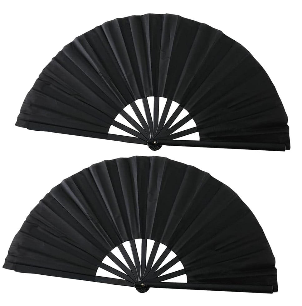 Myst Design 2 Pcs 10 Inches Large Folding Fans Plastic Fans Foldable ...