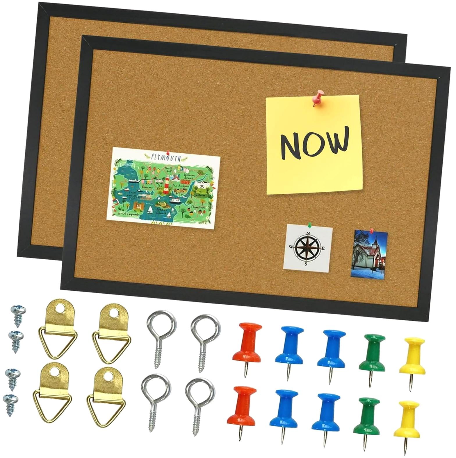Myst Design 2 Pcs Cork Board, 17.7"X 13.3" Bulletin Board, Vision Board ...