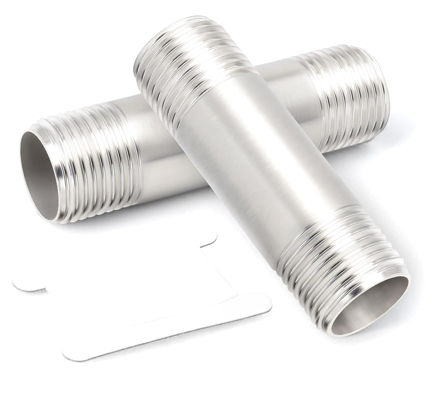 Myst Design 2-Piece Steel Pipe Connectors, 3/8" NPT Male to 3/8" NPT ...