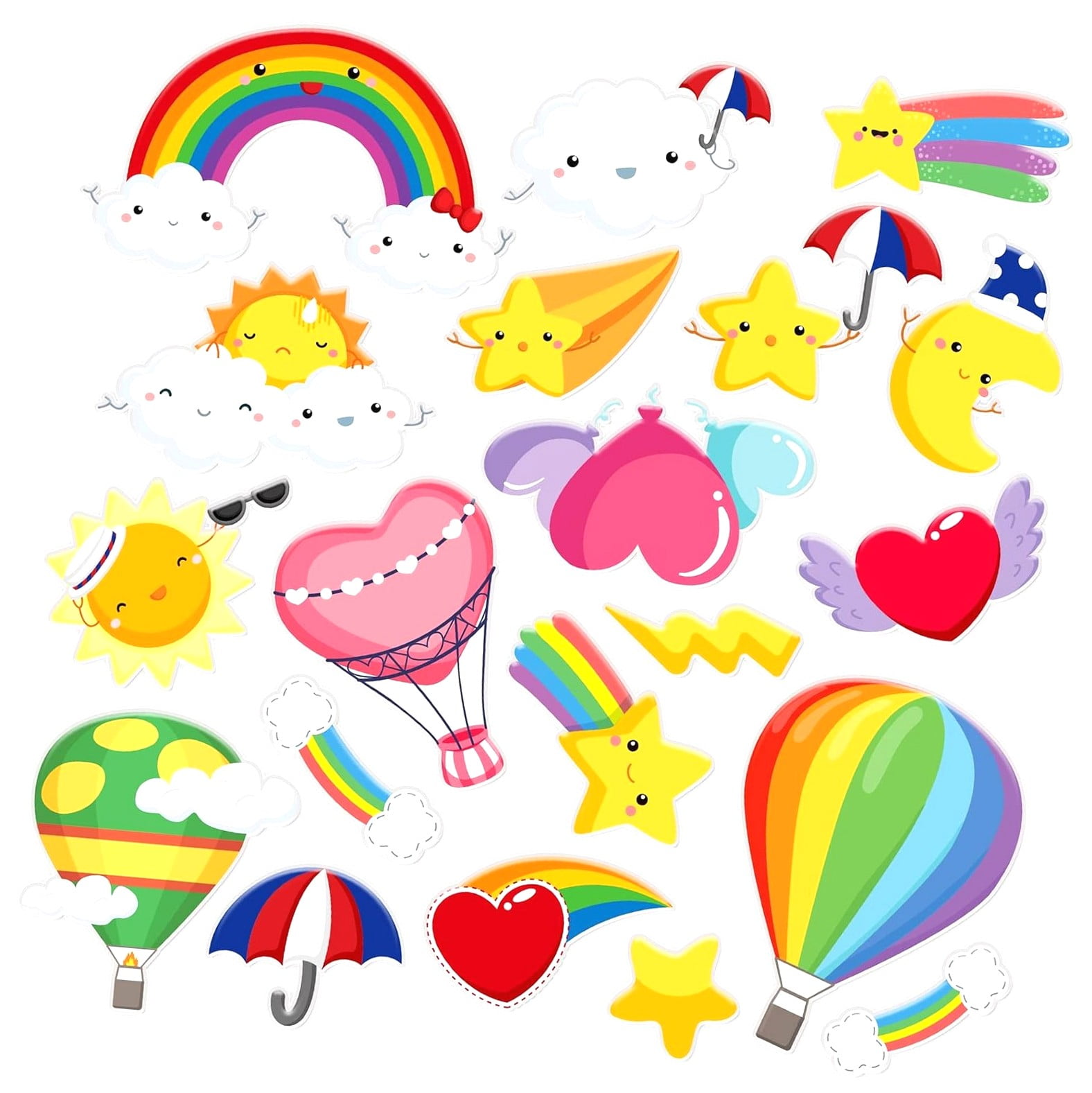 Myst Design 20 PCS Thick Clings for Classroom Realistic Window Clings ...