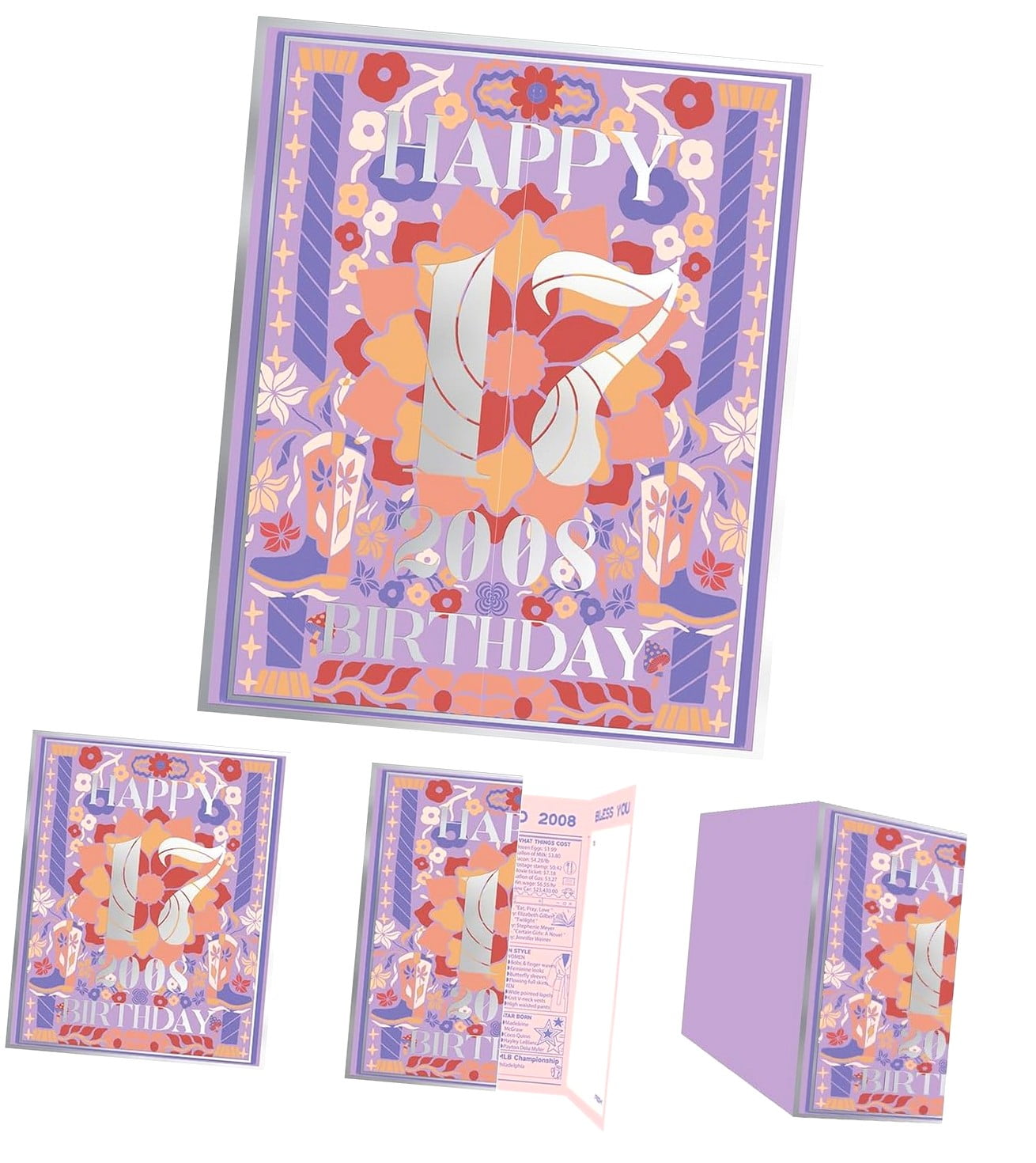 Myst Design 2025 17th Birthday Greeting Card, Years Old Birthday Card ...