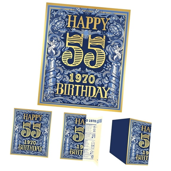 Myst Design 2025 55th Birthday Greeting Card, 55 Years Old Birthday ...